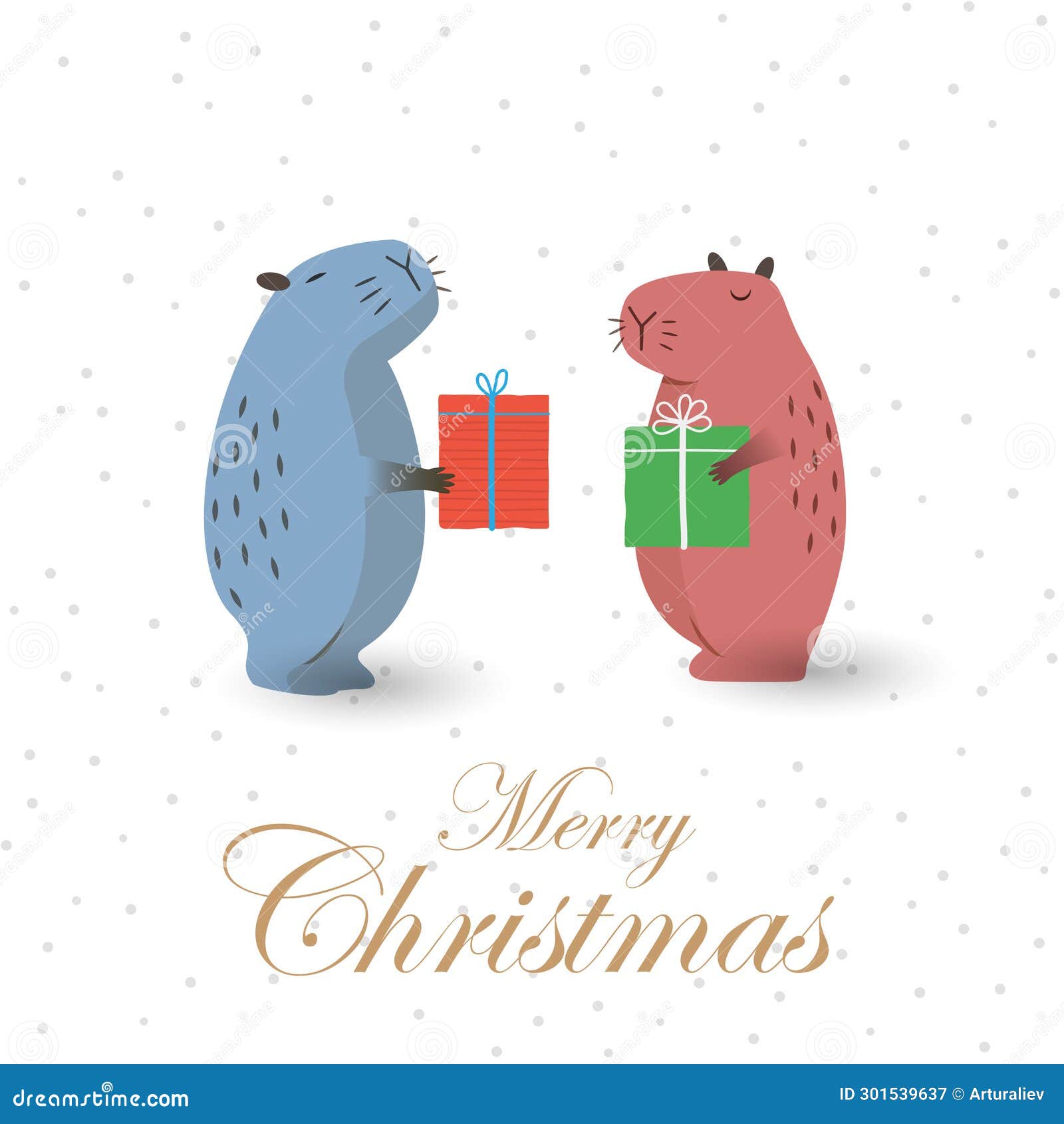 Cute Capybaras Family Cartoon Sticker Set. Funny Capibara Characters ...