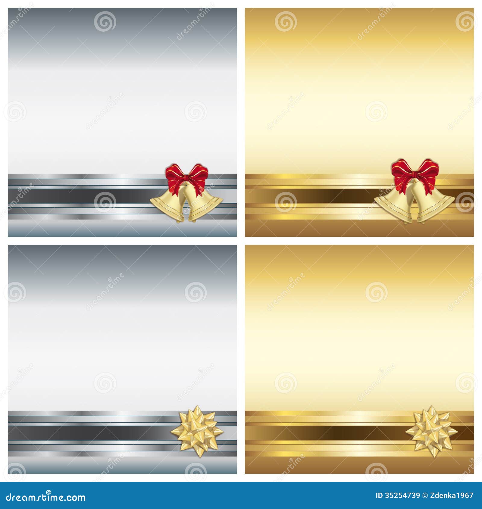 Christmas Greeting Card with Ribbon Stock Illustration - Illustration ...