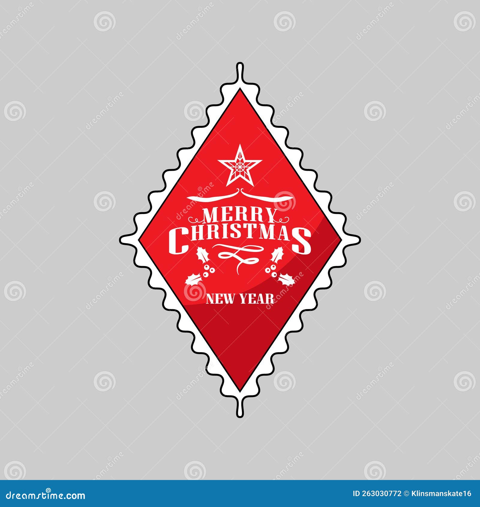Christmas Greeting Label Design Vector Stock Vector - Illustration of ...