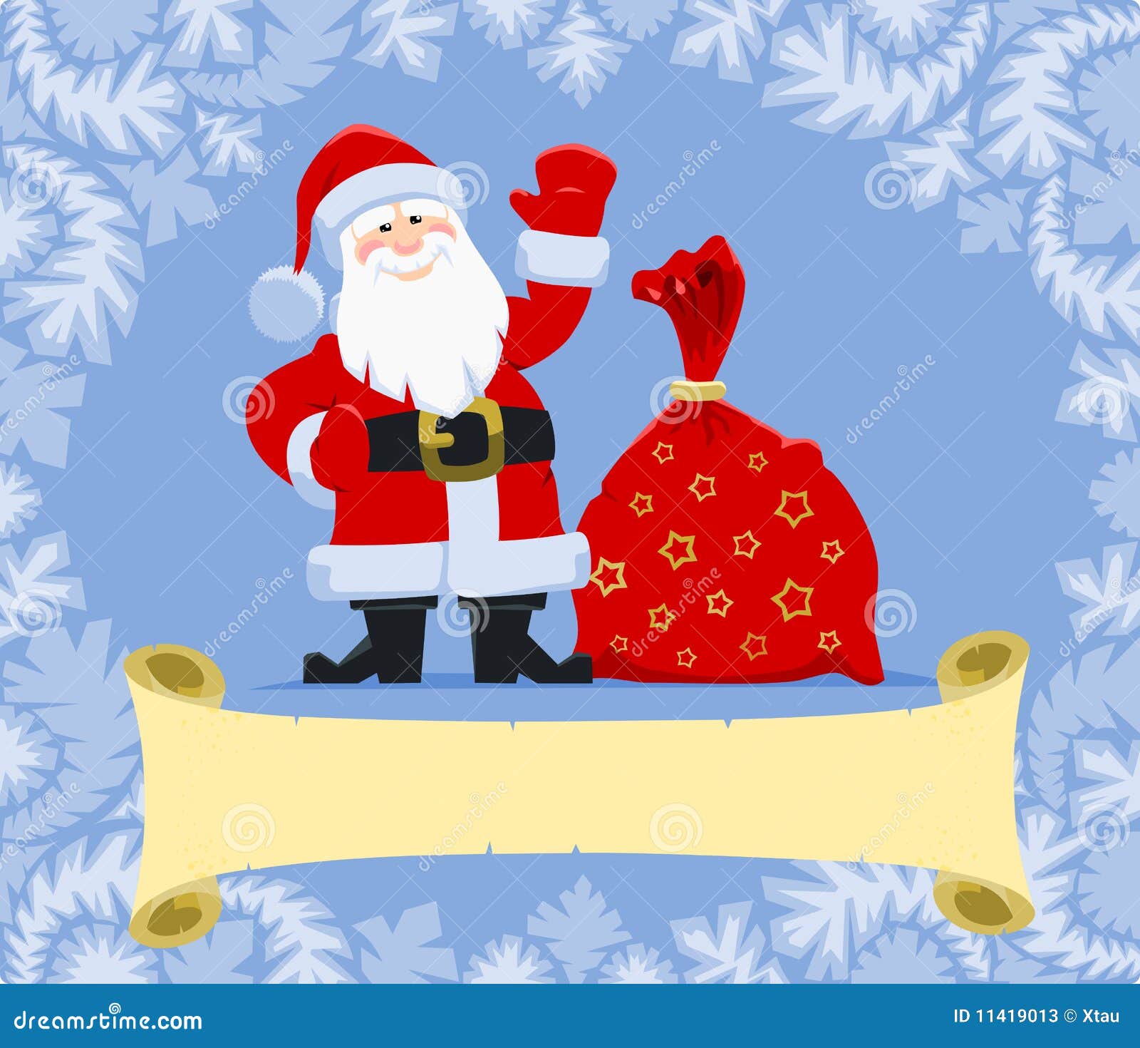 Christmas Greeting from Santa Stock Vector - Illustration of haired ...