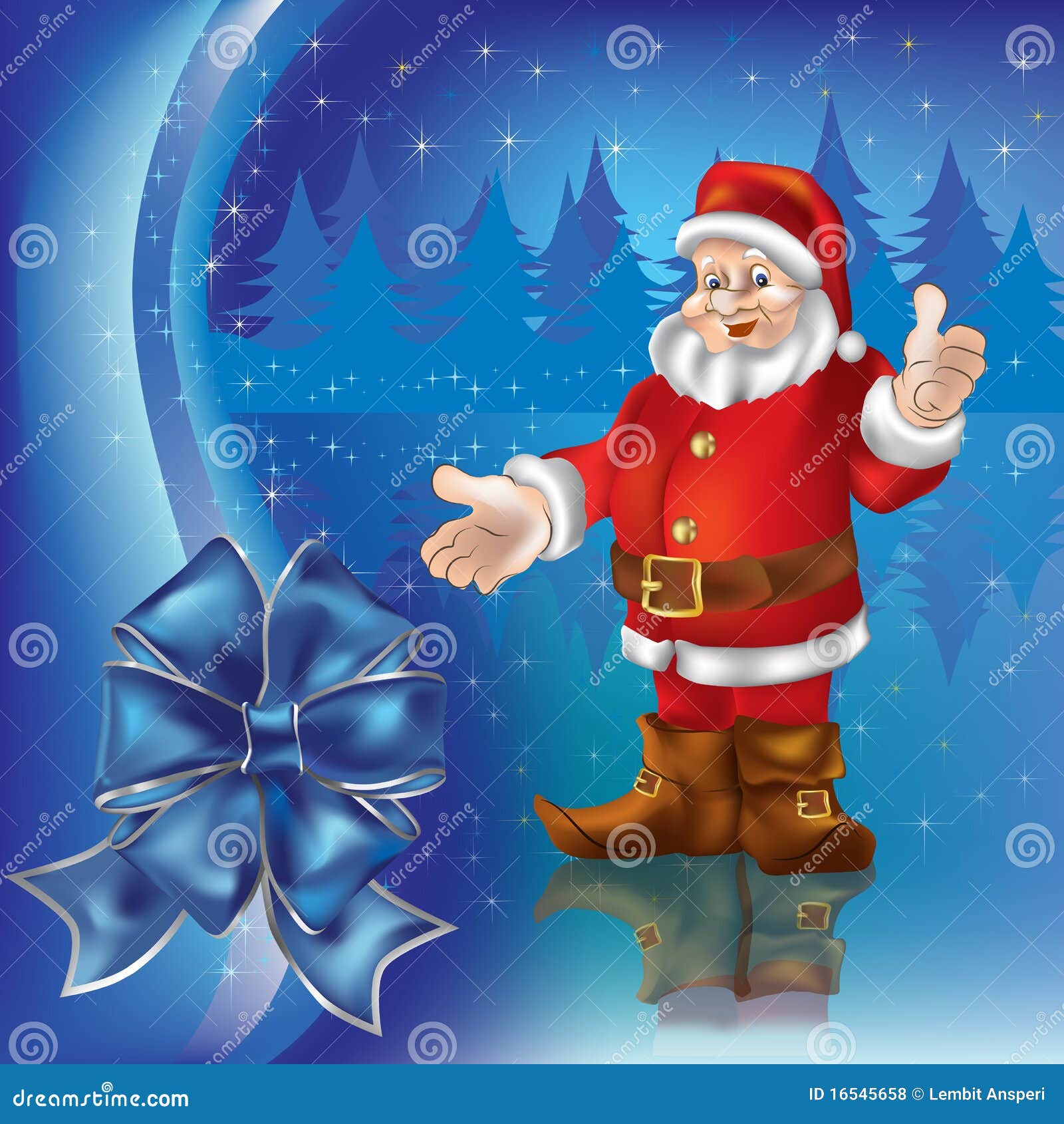 Christmas Greeting with Santa Claus Stock Vector - Illustration of ...