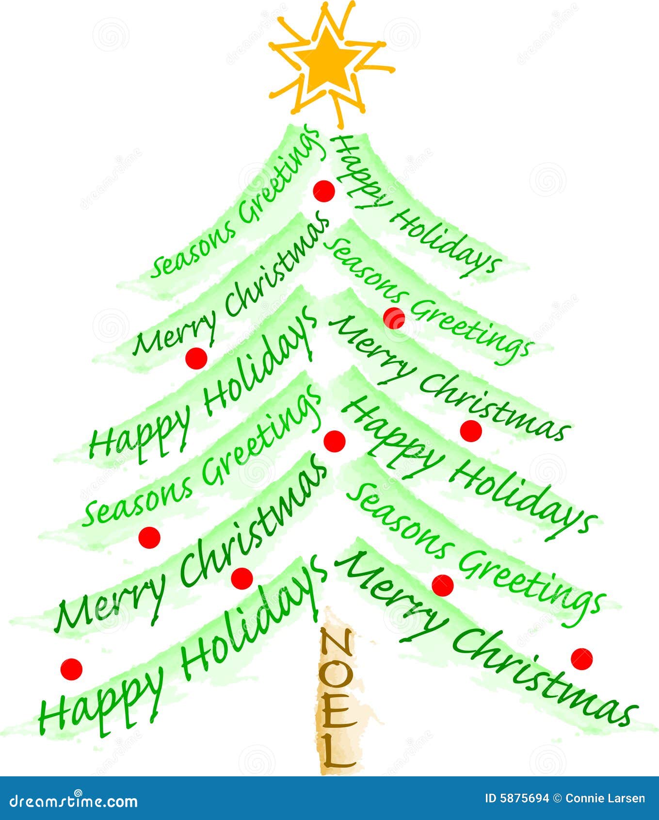 Christmas Greeting Tree/eps Stock Vector - Illustration of clip ...