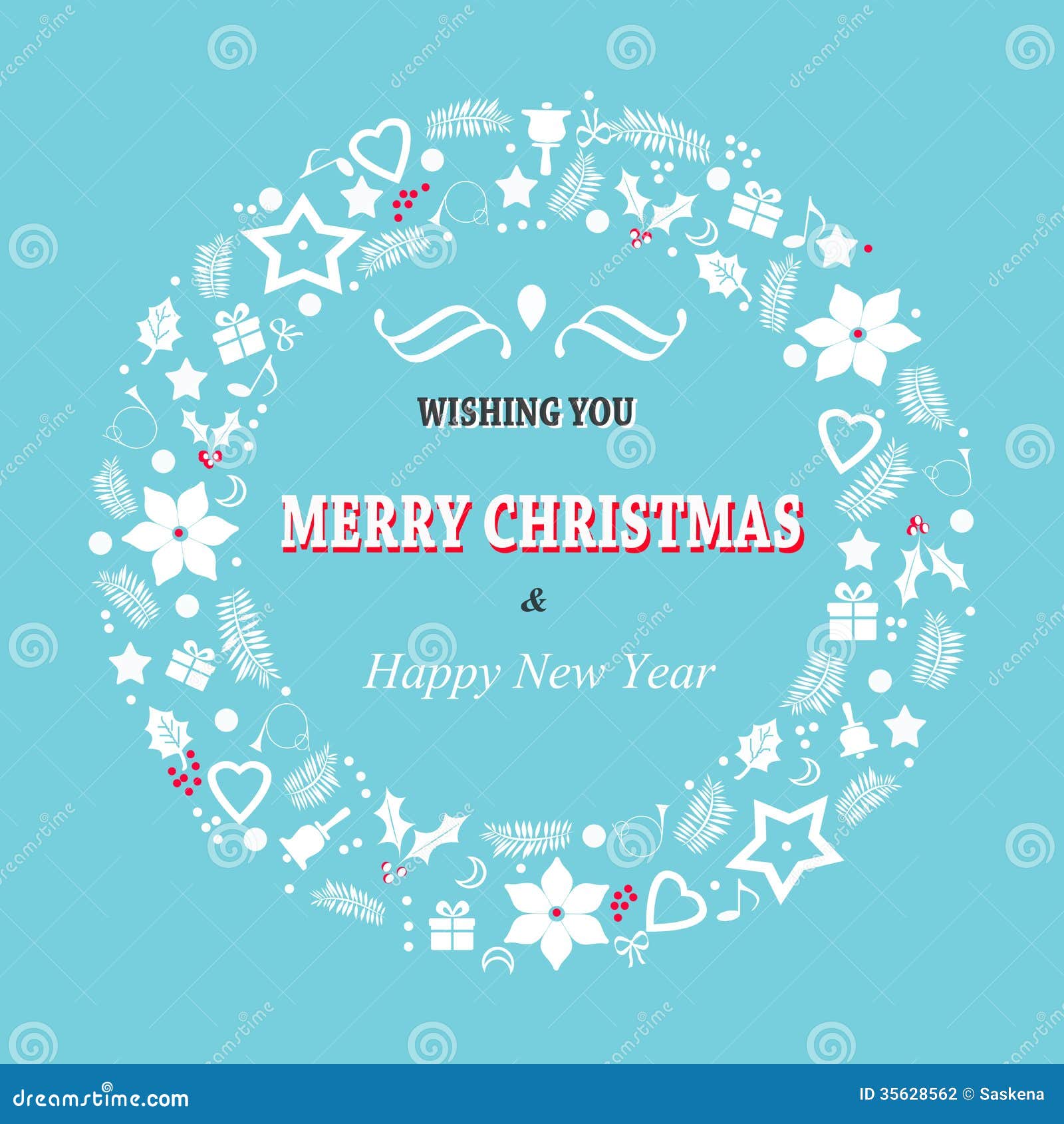 Christmas Greetings Frame stock illustration. Illustration of elegance ...