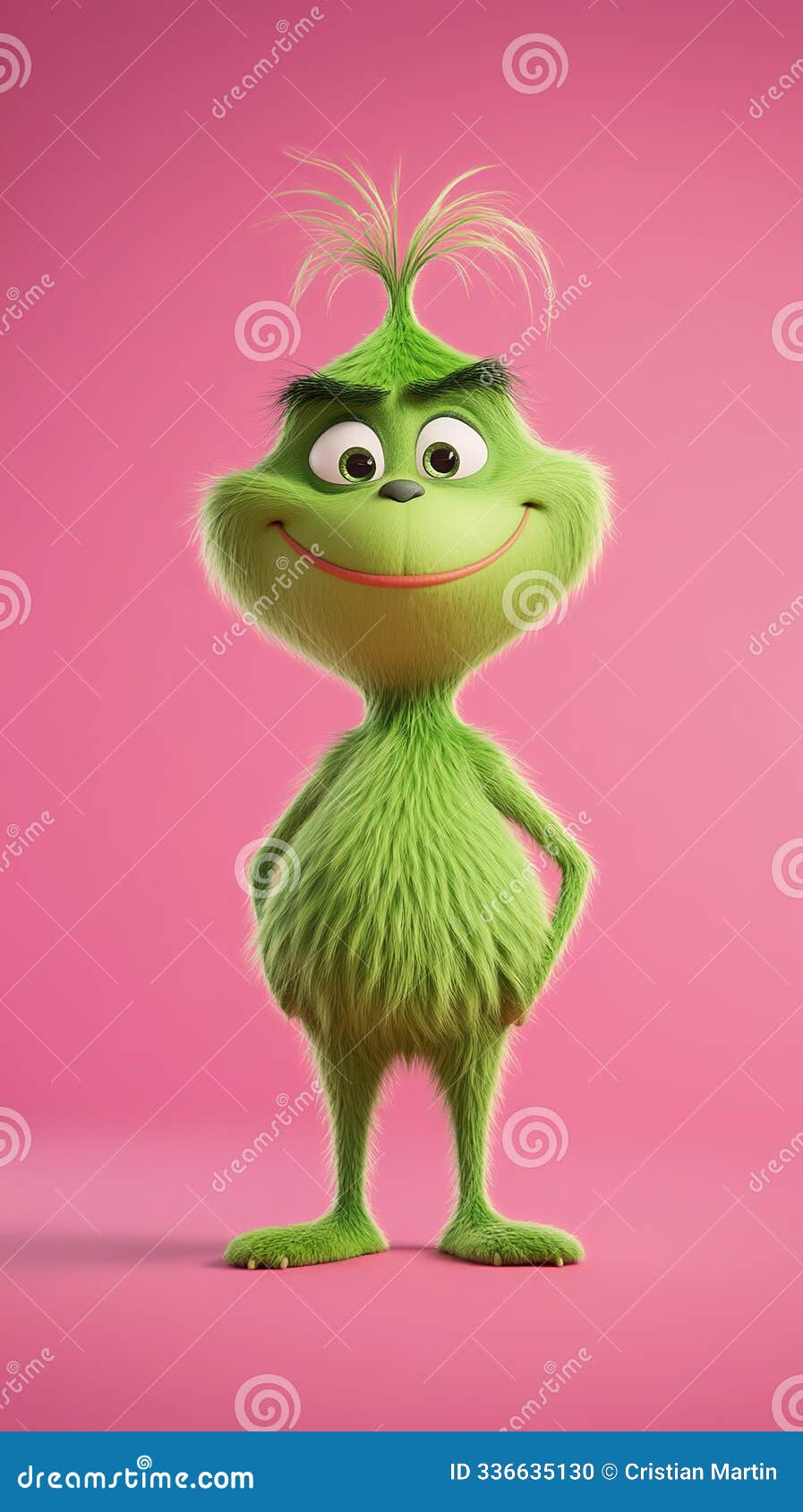 The Christmas Grinch Standing Stock Illustration - Illustration of ...