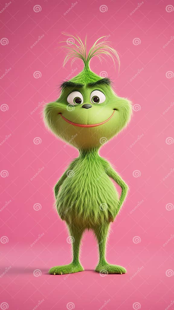 The Christmas Grinch Standing Stock Illustration - Illustration of ...