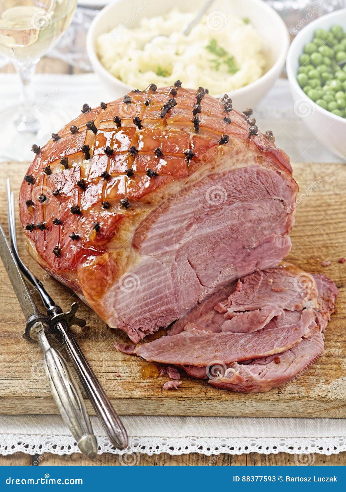 Christmas ham stock image. Image of celebration, meal - 88377593