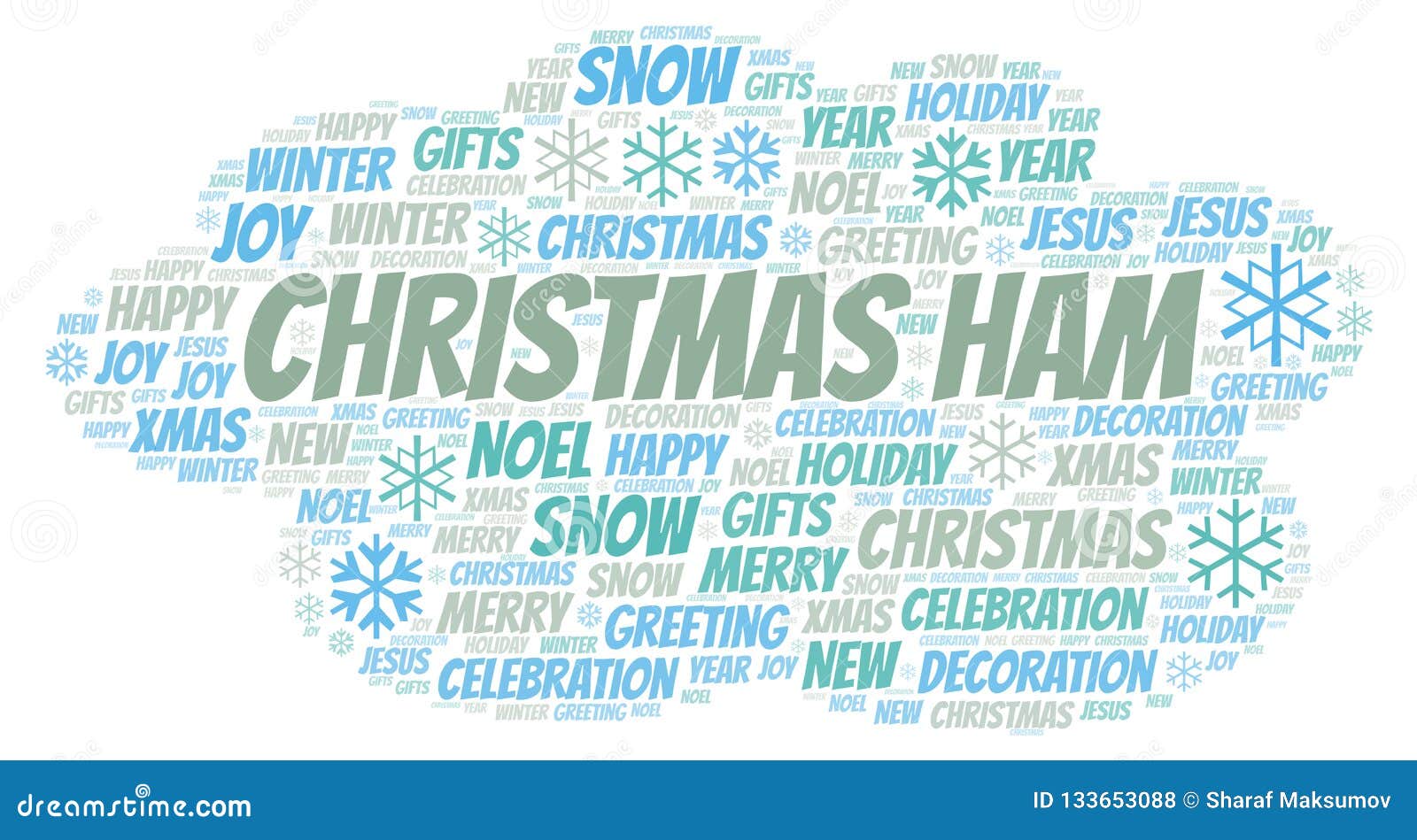 Christmas Ham word cloud stock illustration. Illustration of concept ...