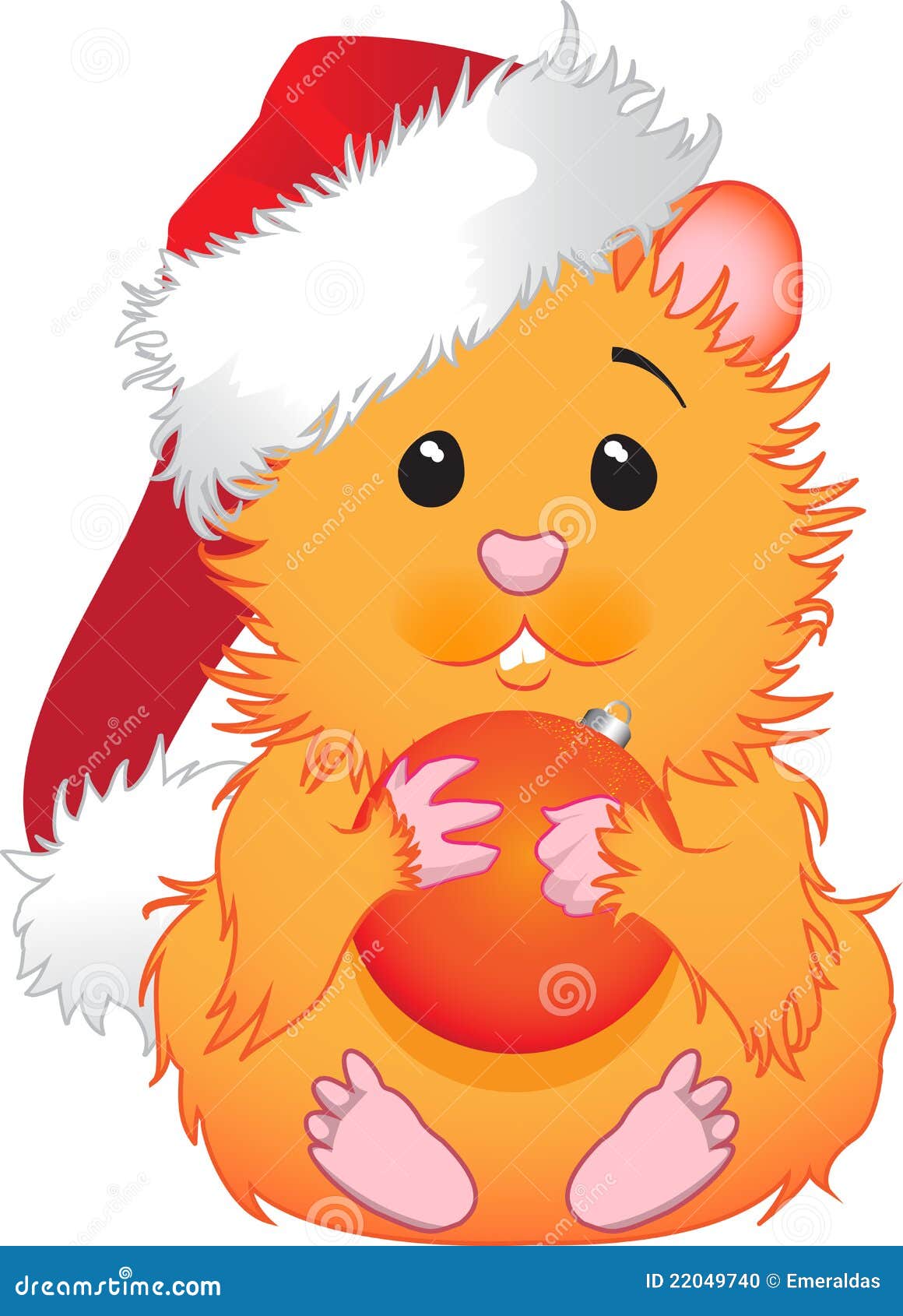 Christmas hamster stock vector. Illustration of ball - 22049740
