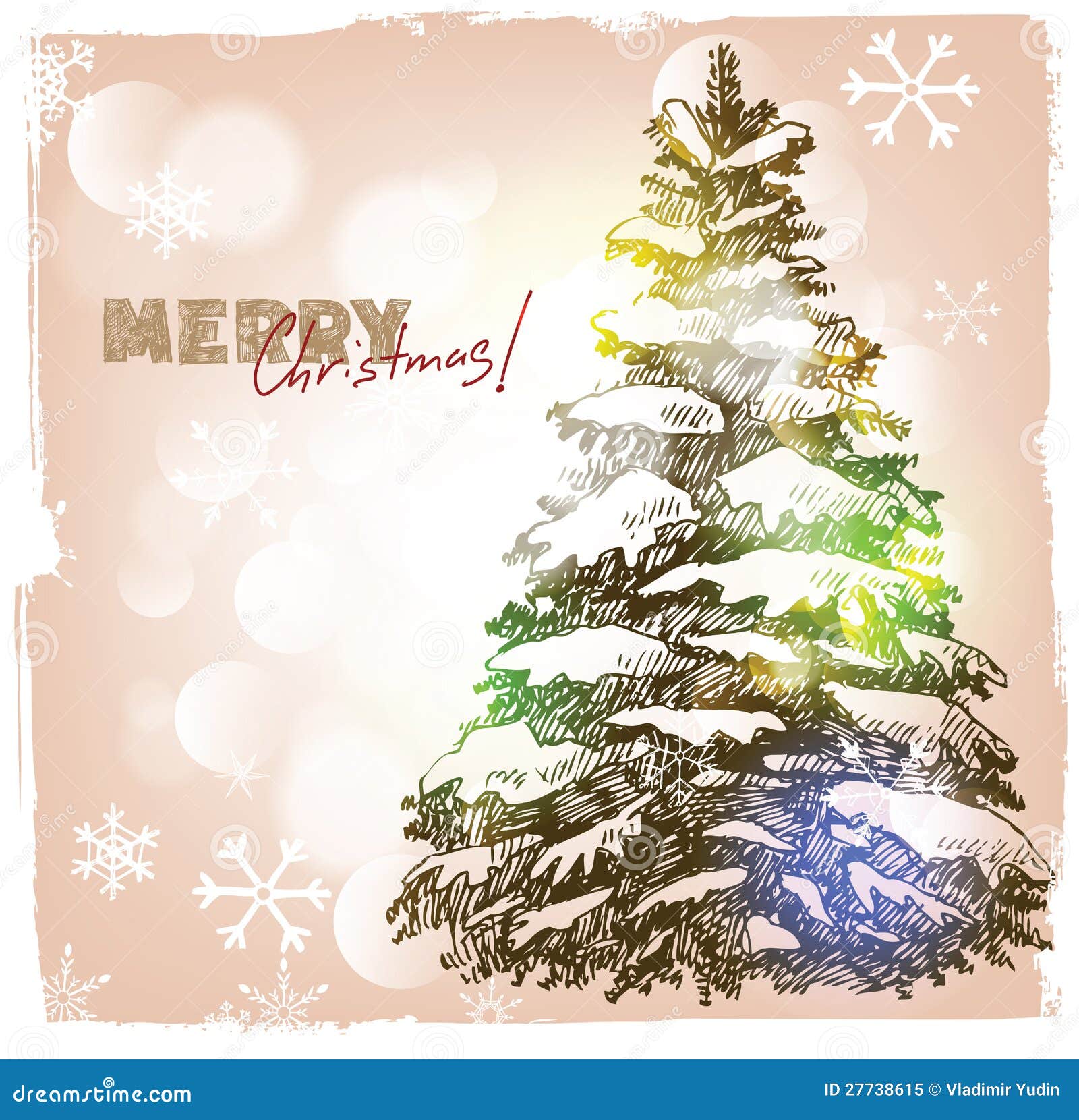 Christmas Hand Drawn Illustration Stock Vector - Illustration of ...