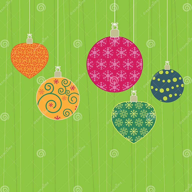 Christmas Hanging Decorations Stock Vector - Illustration of orange ...