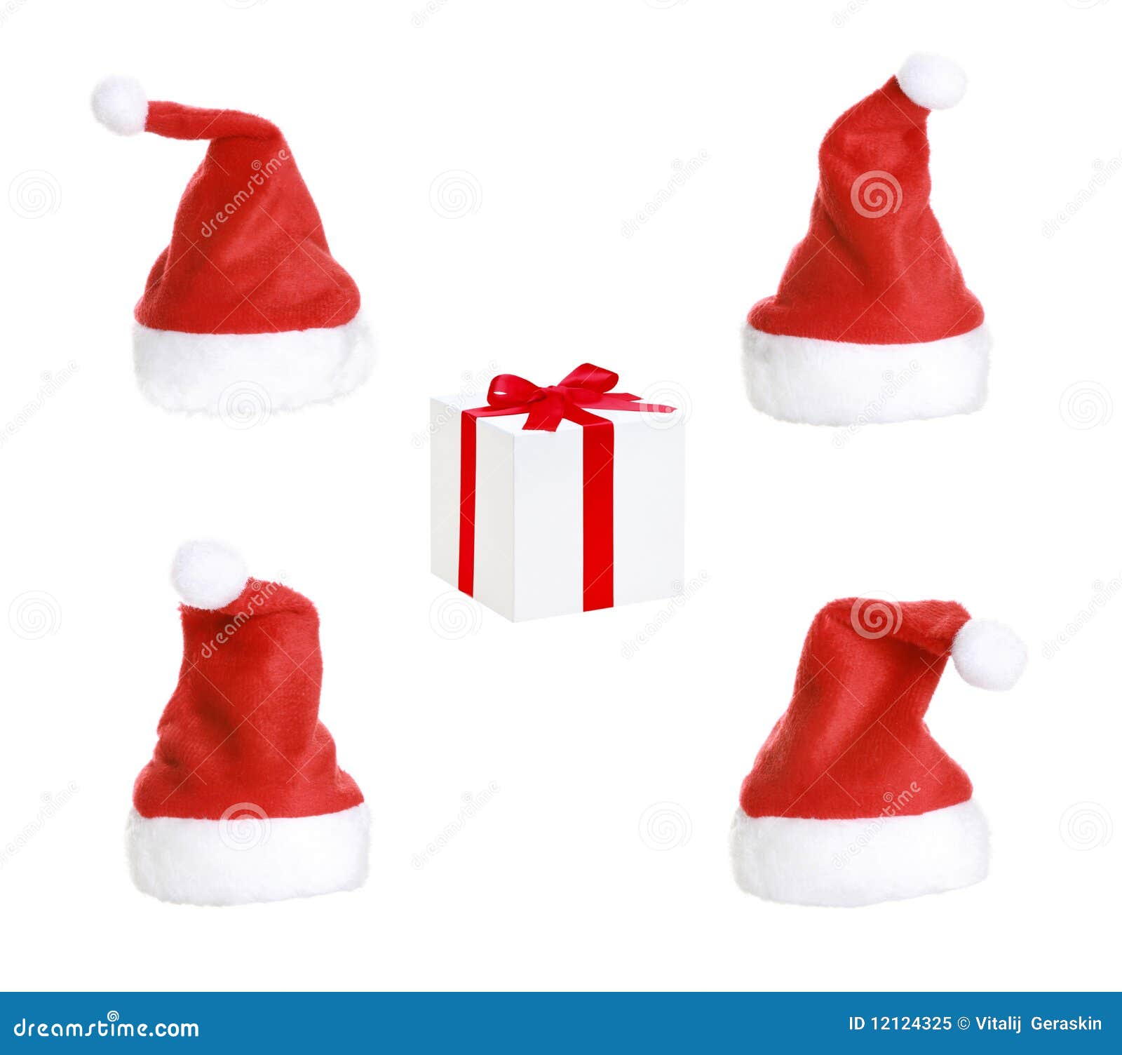Christmas Hats and Christmas Gift Stock Image - Image of january ...