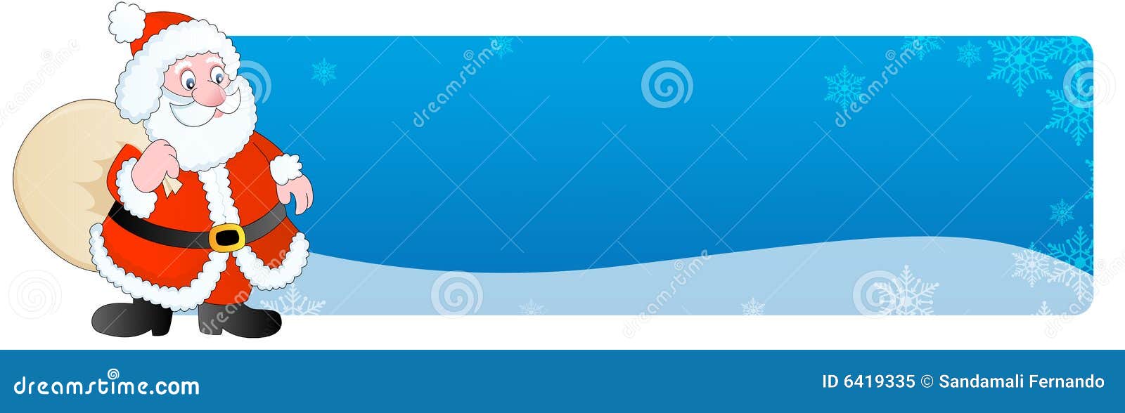 Christmas Header / Banner Santa Stock Illustration - Illustration of ...