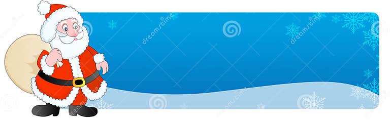 Christmas Header / Banner Santa Stock Illustration - Illustration of ...