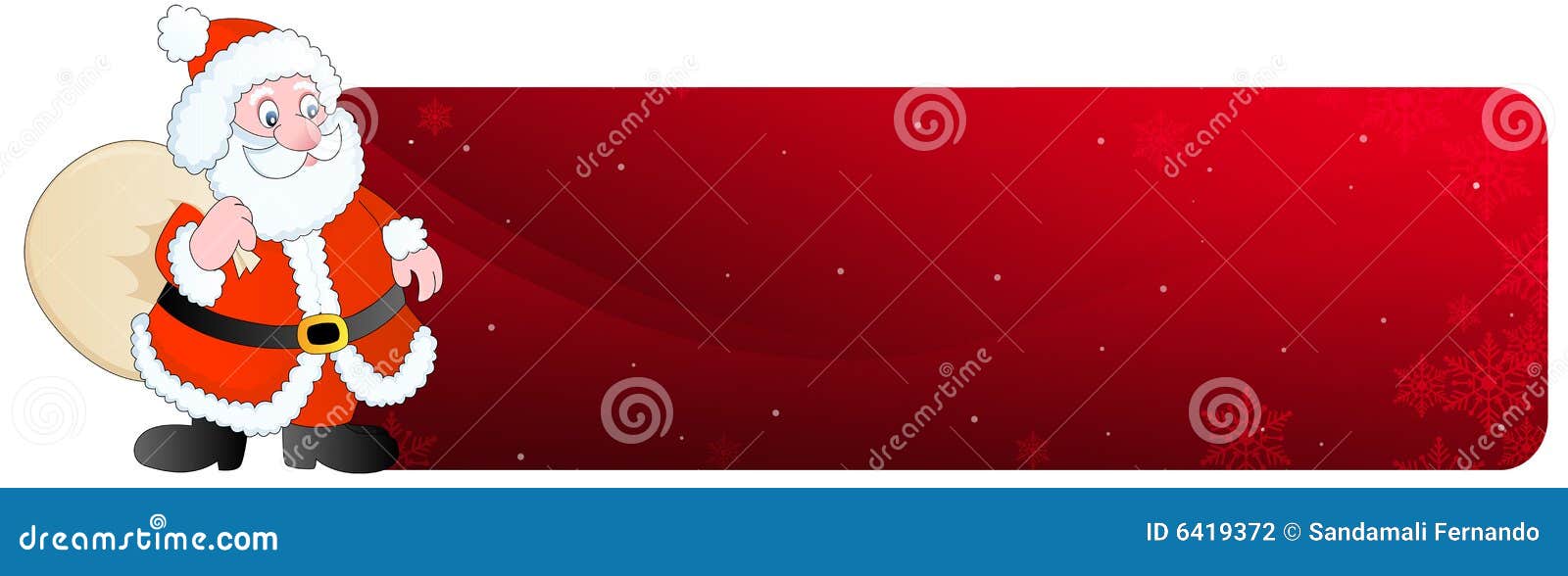 Christmas Header / Banner Santa Stock Illustration - Illustration of ...