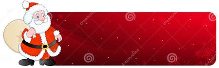 Christmas Header / Banner Santa Stock Illustration - Illustration of ...