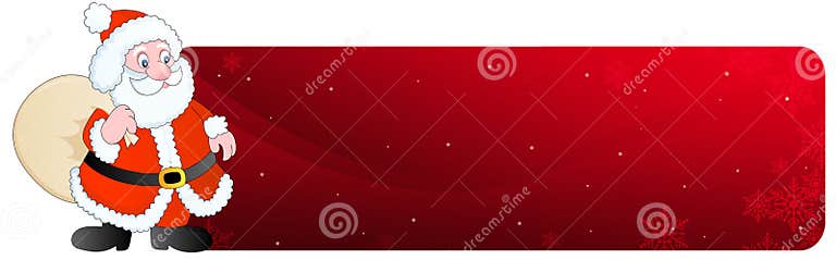 Christmas Header / Banner Santa Stock Illustration - Illustration of ...