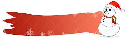 Christmas header Snowman stock illustration. Illustration of ornament ...