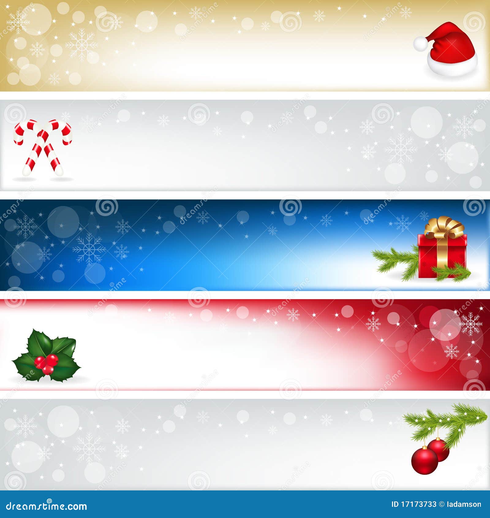 Christmas Headers. Vector stock vector. Illustration of gold - 17173733