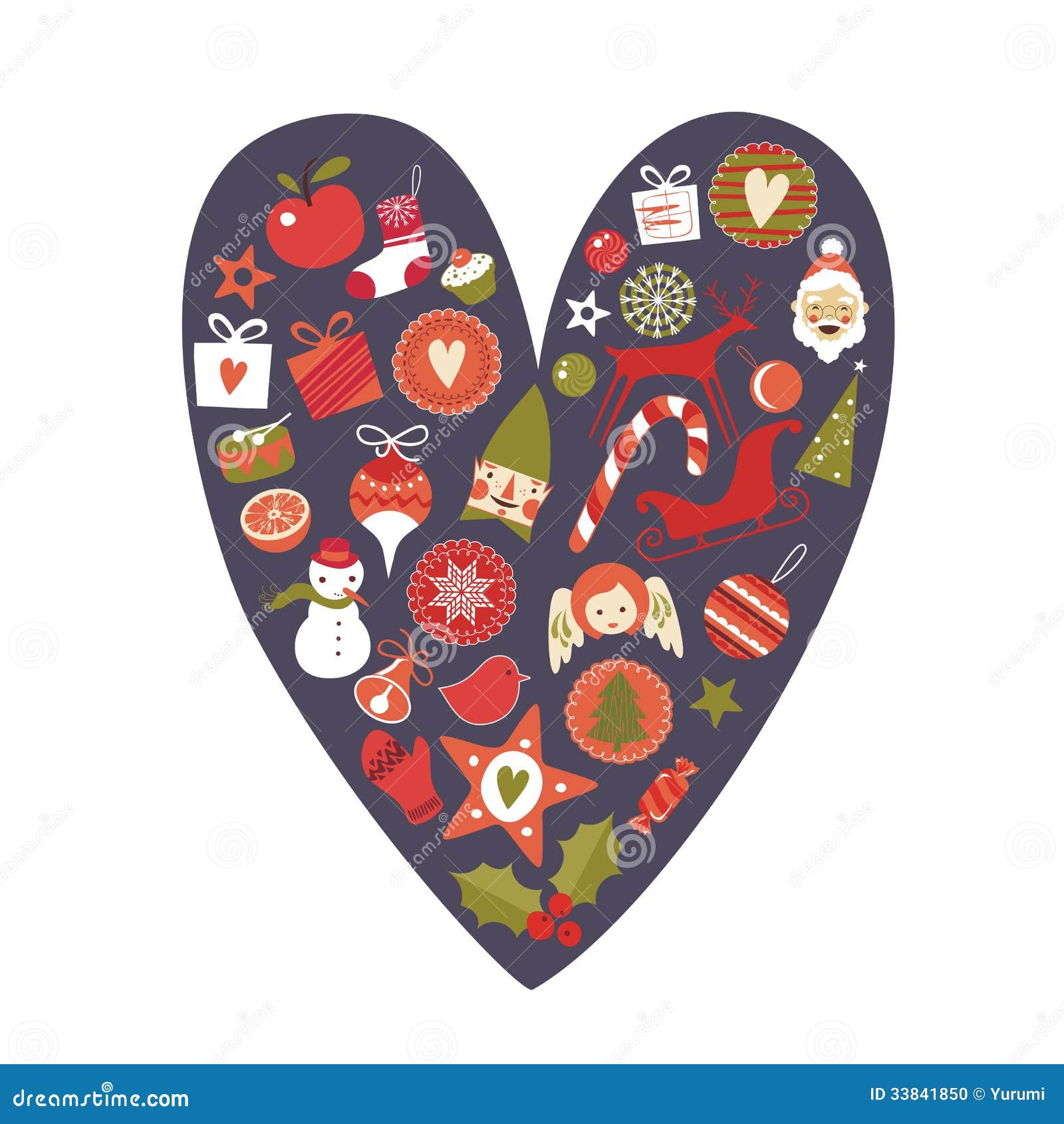 Christmas Heart stock vector. Illustration of bauble - 33841850