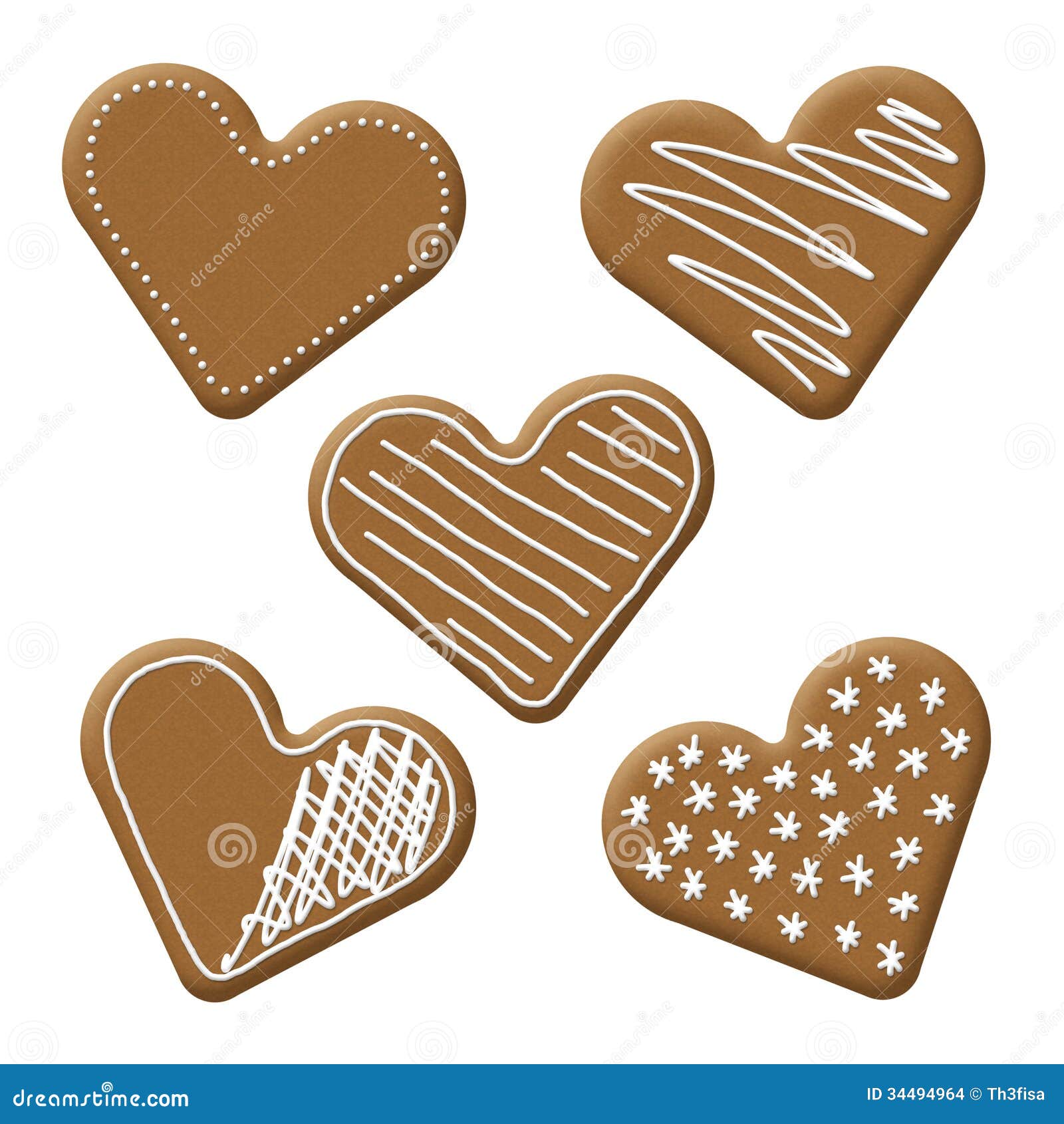 Christmas Heart Gingerbread Stock Illustration - Illustration of brown ...