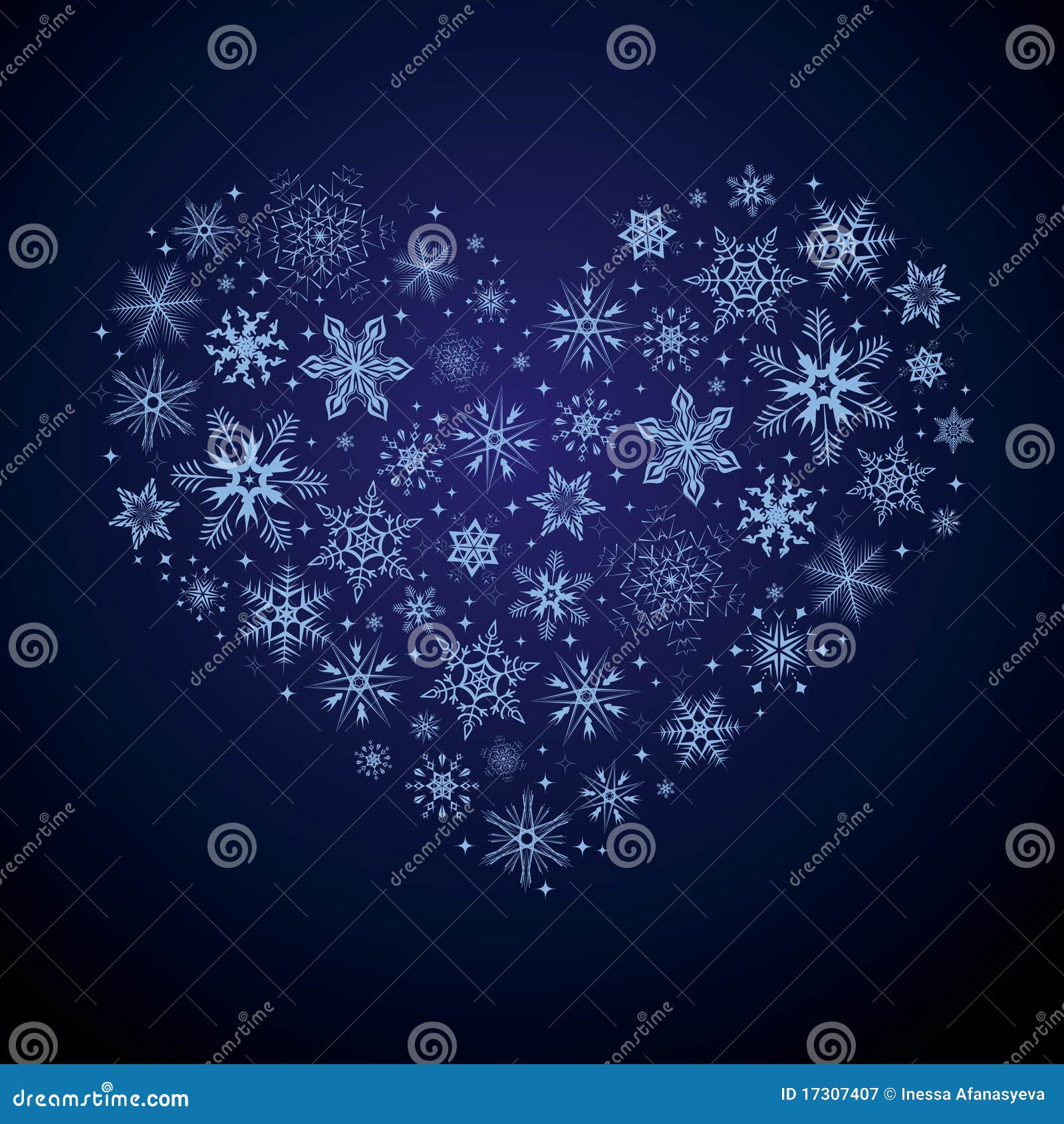 Christmas Heart from Snowflakes Stock Vector - Illustration of ...