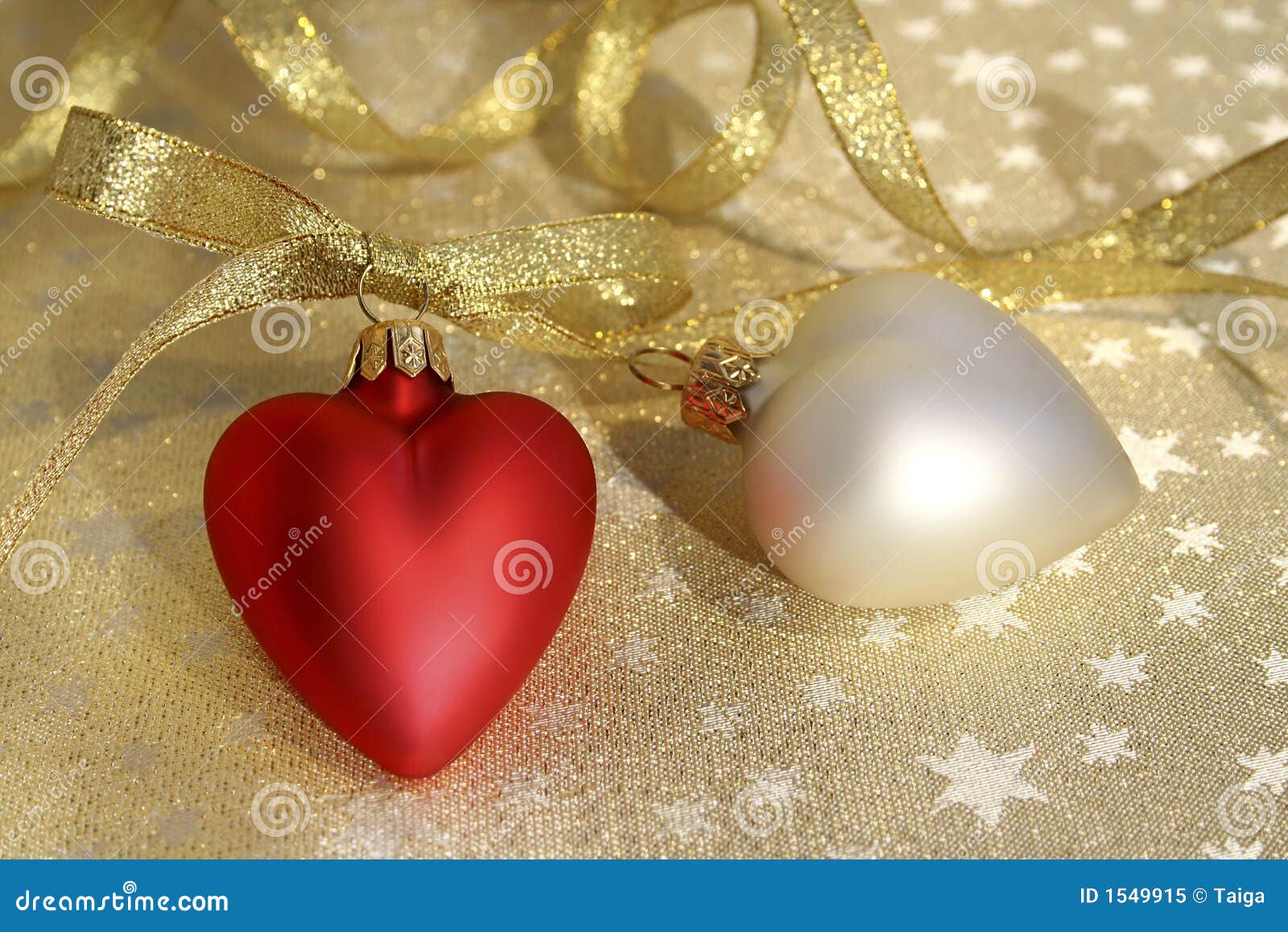 Christmas hearts stock image. Image of paper, gold, hearts - 1549915