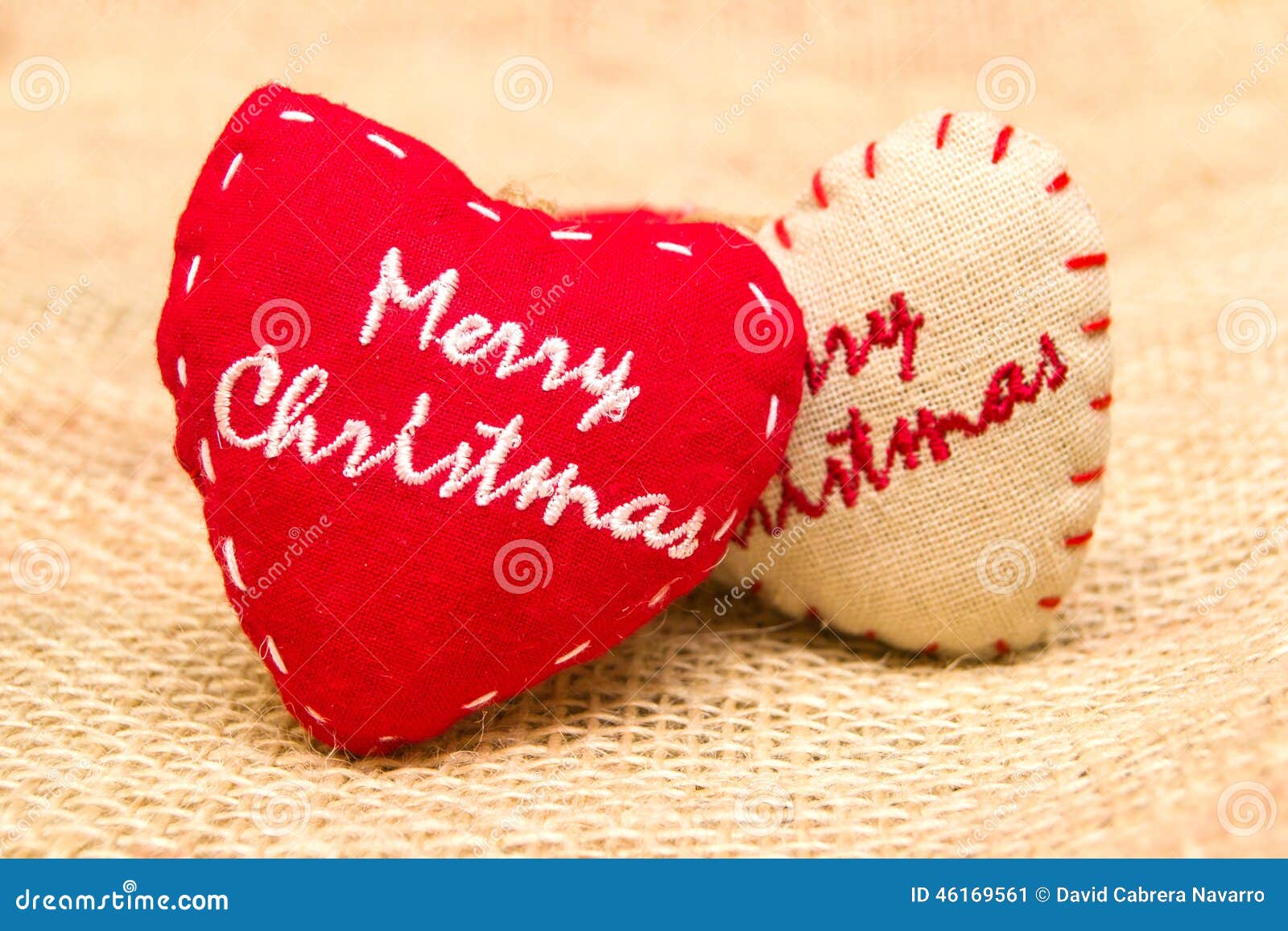 Christmas hearts stock image. Image of craft, ribbon - 46169561