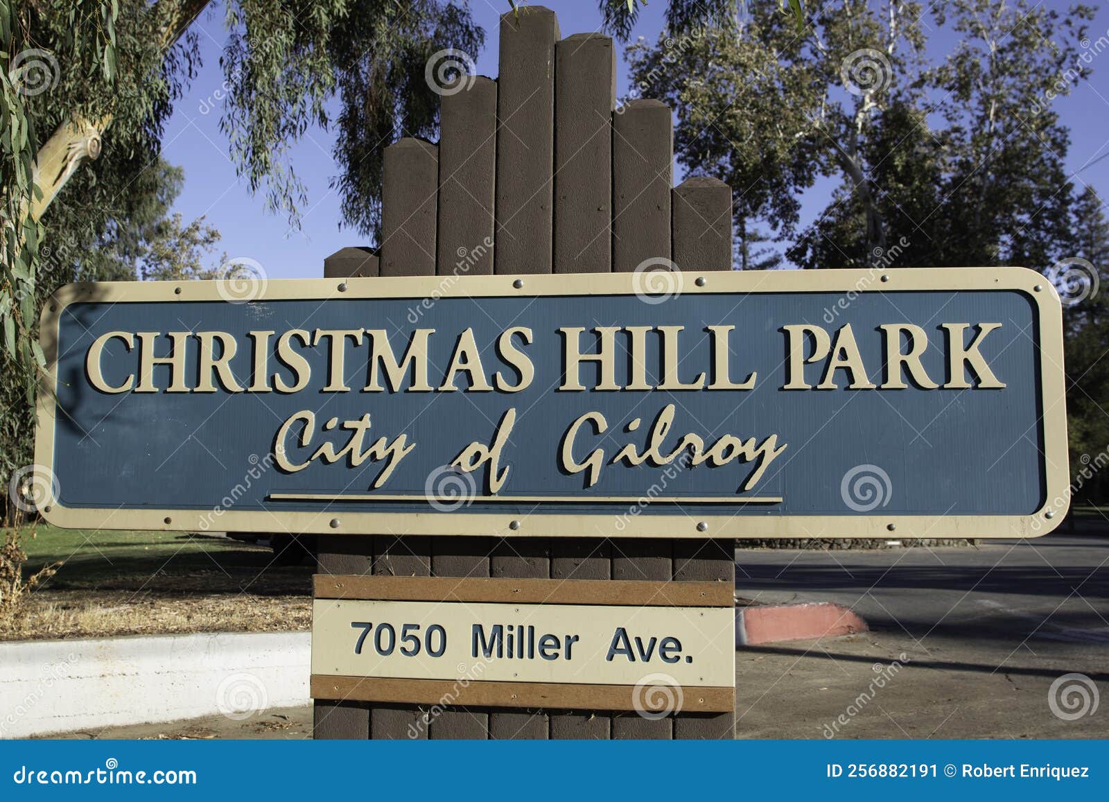 The Christmas Hill Sign that is at the Main Entrance Stock Image ...