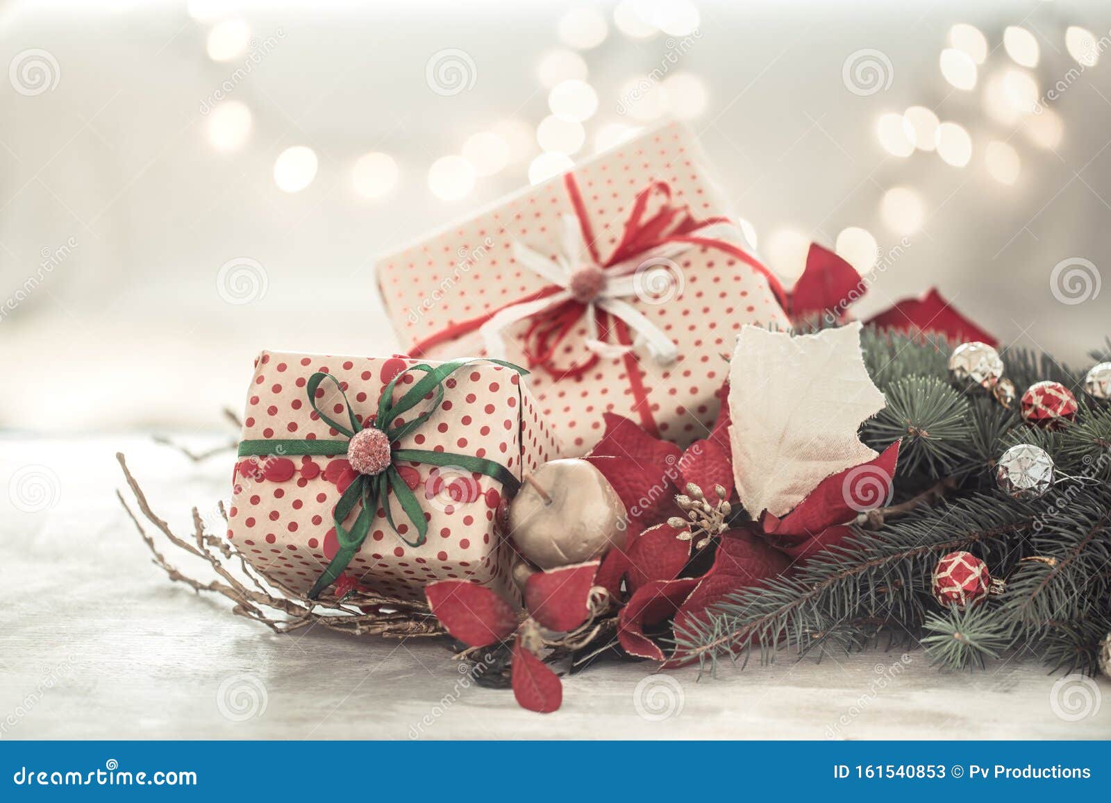 Christmas Holiday Background with Gift in Box Stock Image - Image of ...