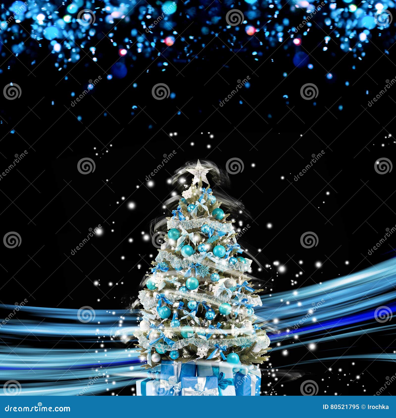 Christmas Holiday Blinking Abstract Background. Hristmas Tree Stock ...