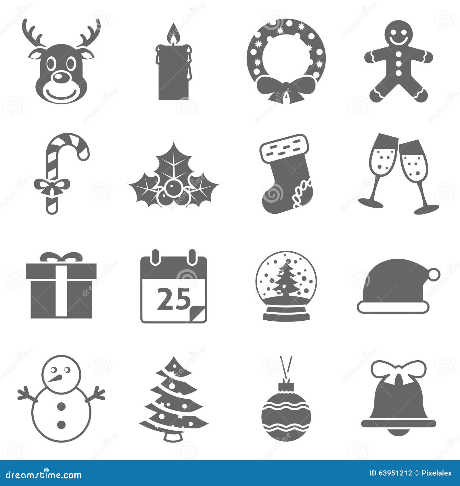 Christmas Holiday Icons stock vector. Illustration of date - 63951212