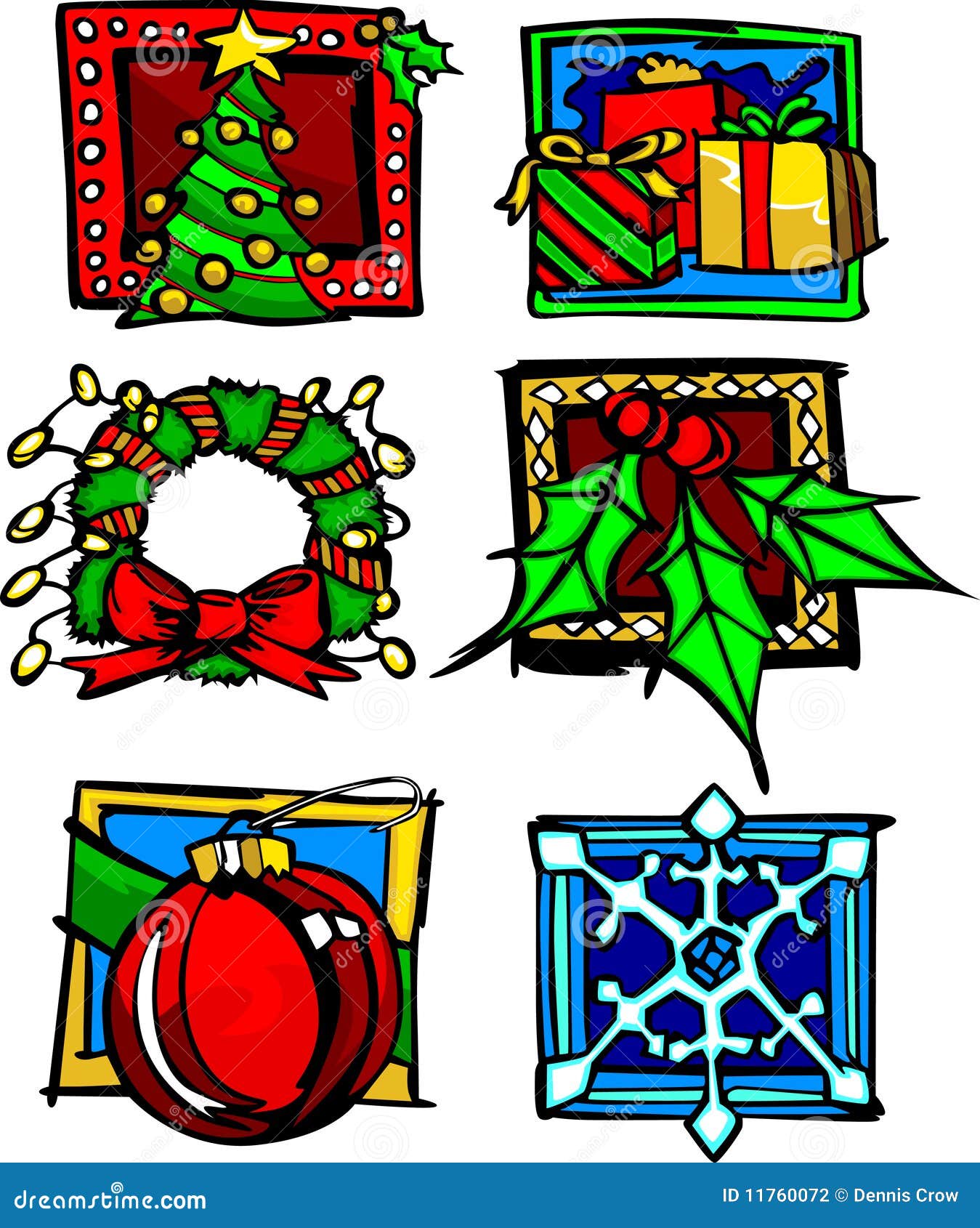 Christmas Holiday Icons and Logos Vector Stock Vector - Illustration of ...
