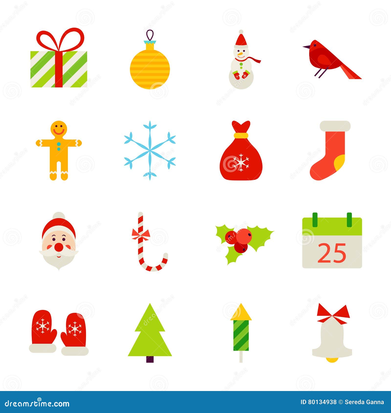 Christmas Holiday Objects stock vector. Illustration of collection ...