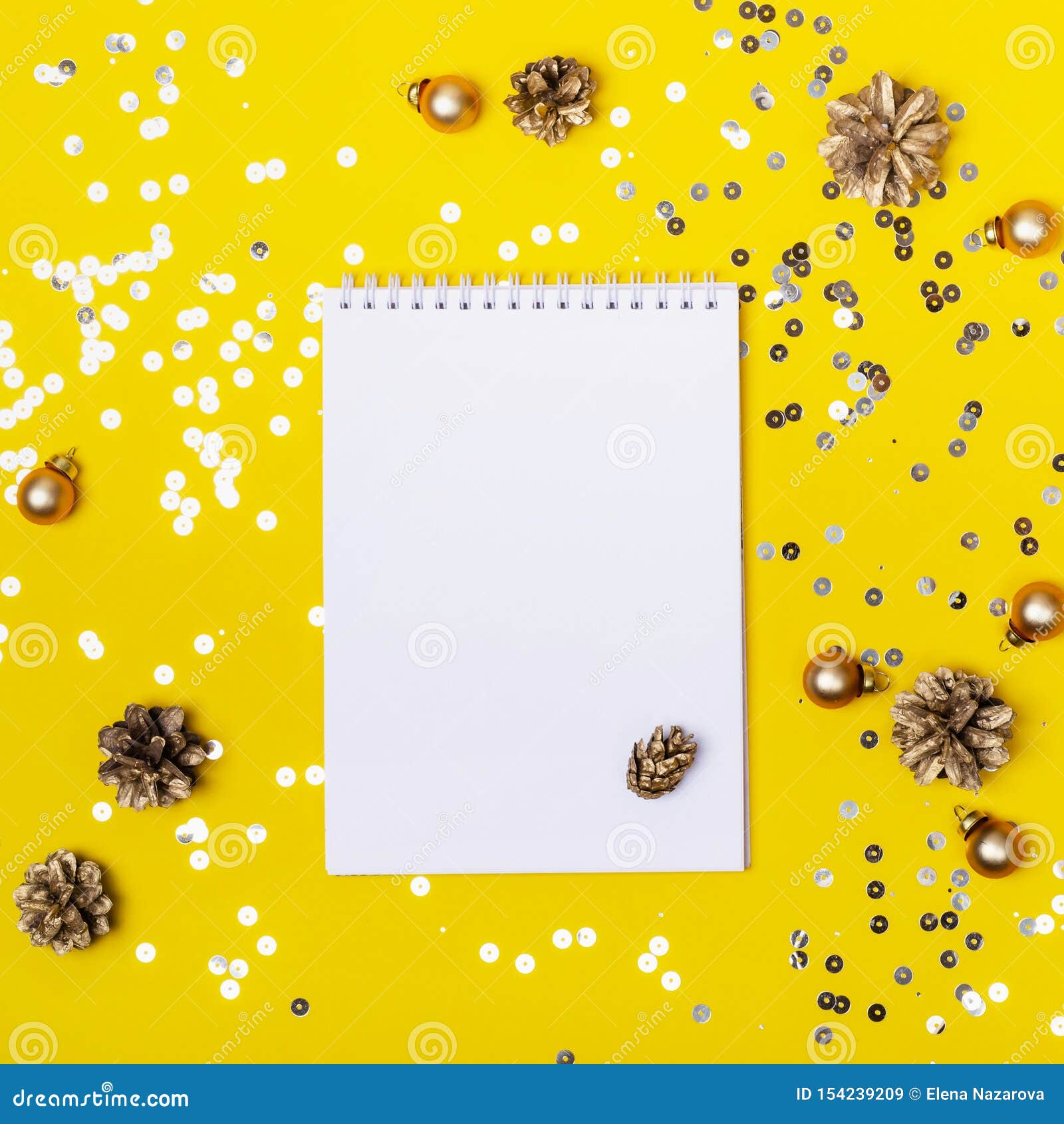 Christmas Holiday Shining Background with Notepad for Your Text or ...