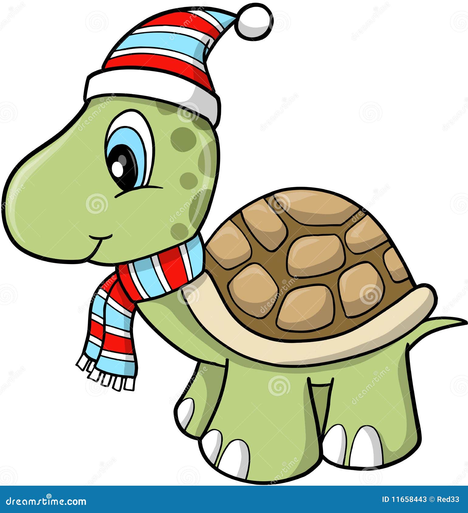 Christmas Holiday turtle stock vector. Illustration of safari - 11658443