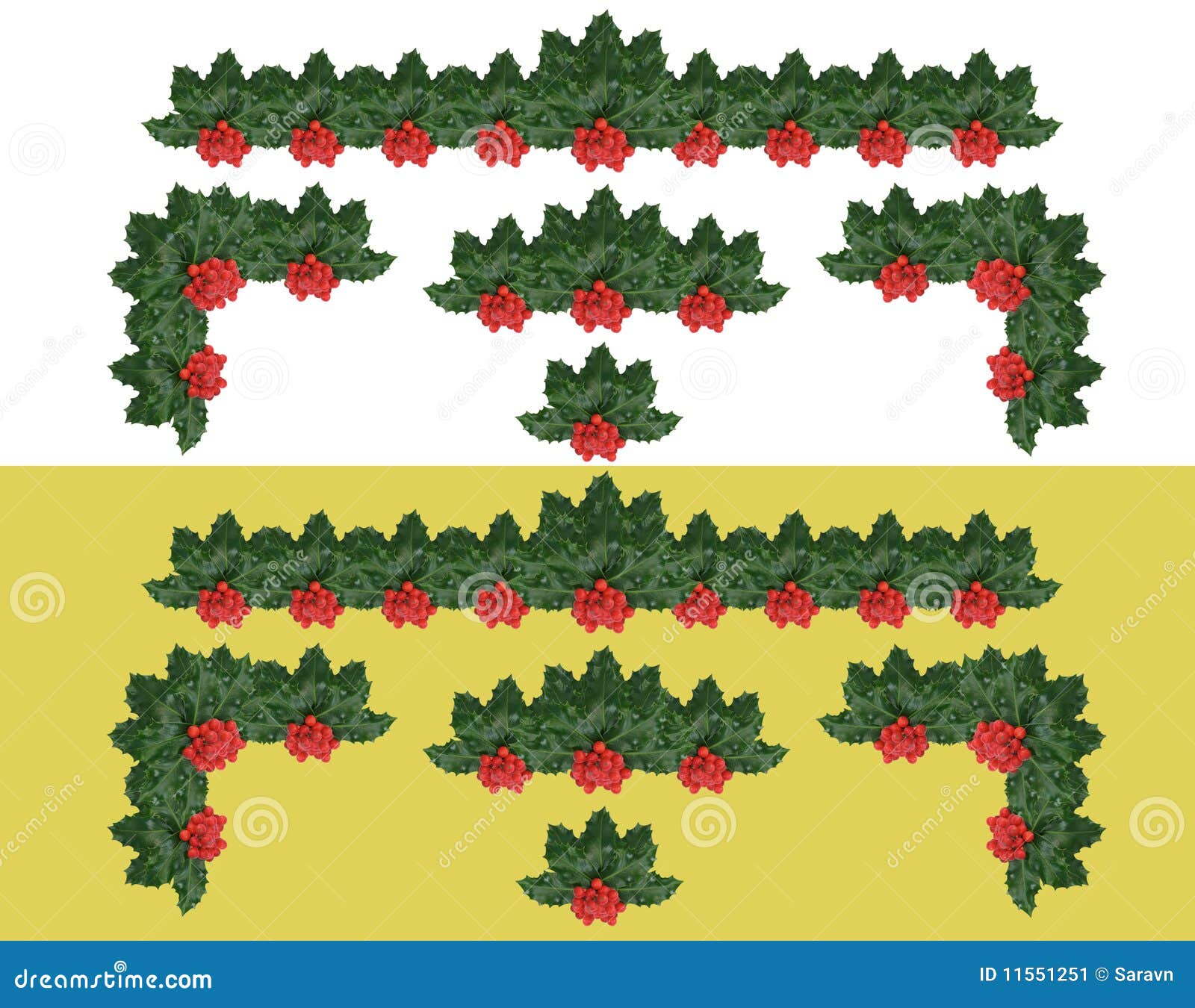 Christmas Holly Banner stock illustration. Illustration of holly - 11551251