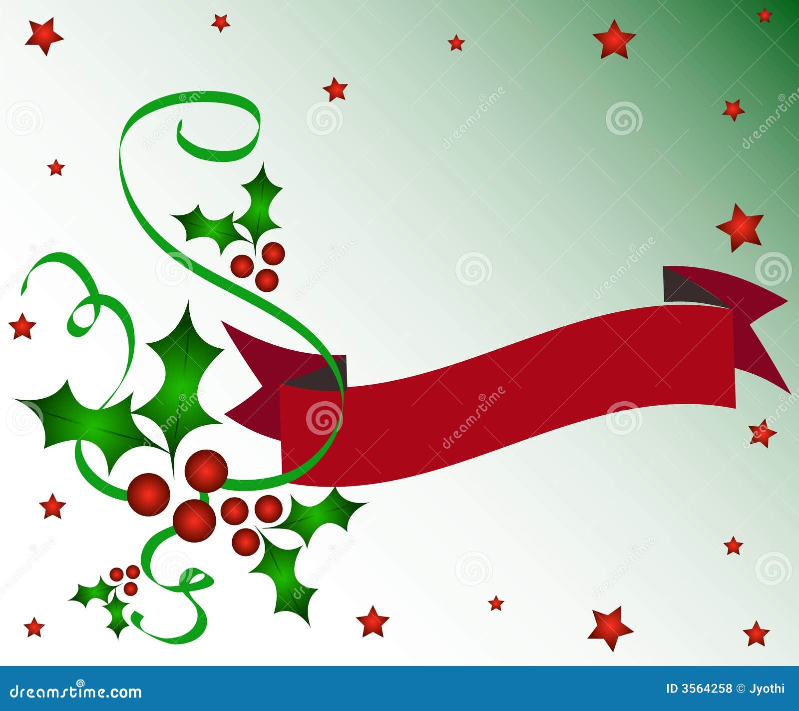 Christmas holly banner stock illustration. Illustration of design - 3564258