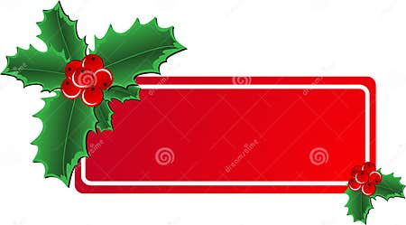 Christmas Holly banner stock vector. Illustration of claus - 3683797