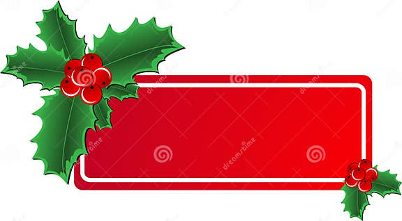 Christmas Holly banner stock vector. Illustration of claus - 3683797