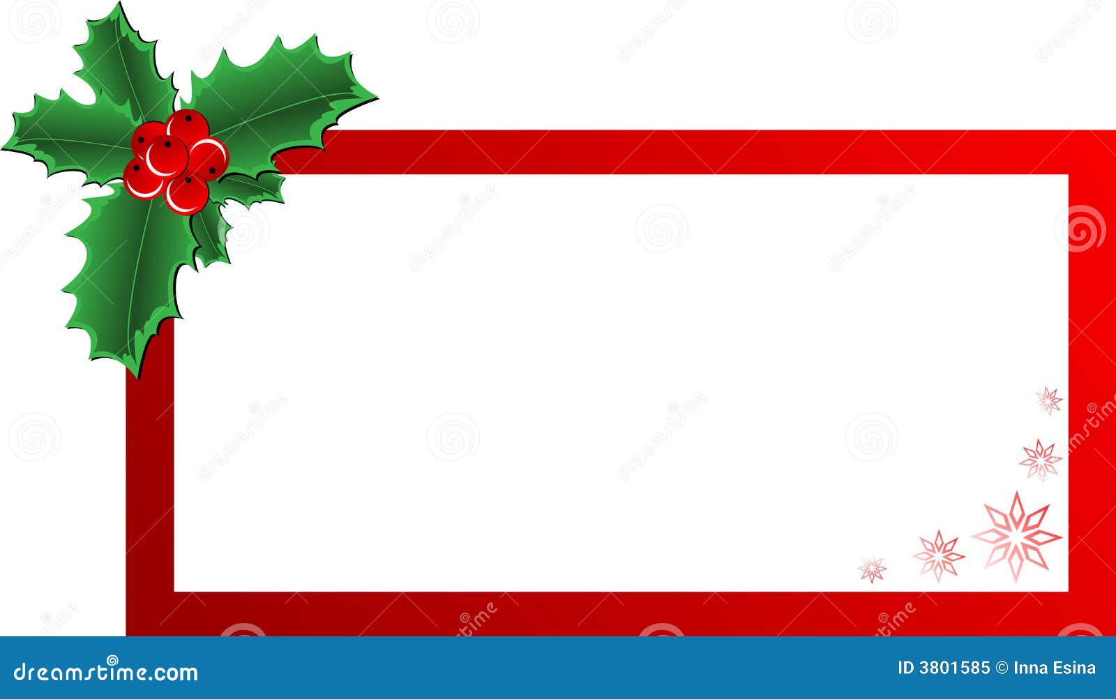 Christmas Holly banner stock vector. Illustration of green - 3801585