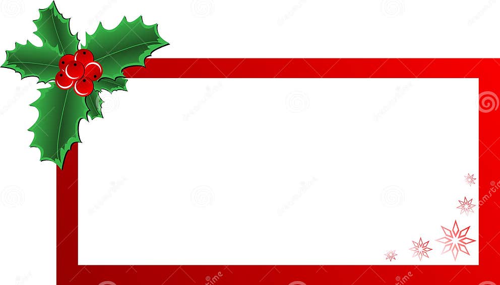 Christmas Holly banner stock vector. Illustration of green - 3801585