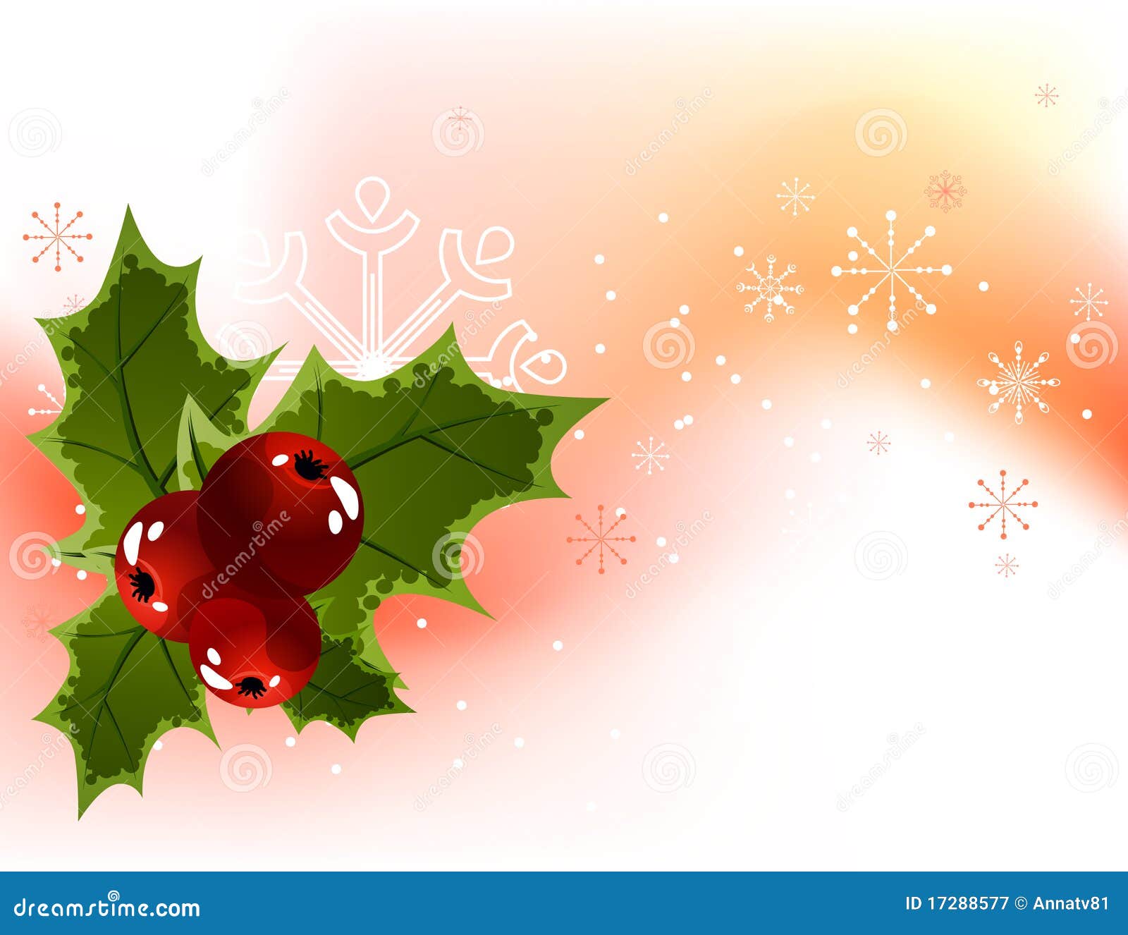 Christmas Holly Berry Background Stock Vector - Illustration of luxury ...