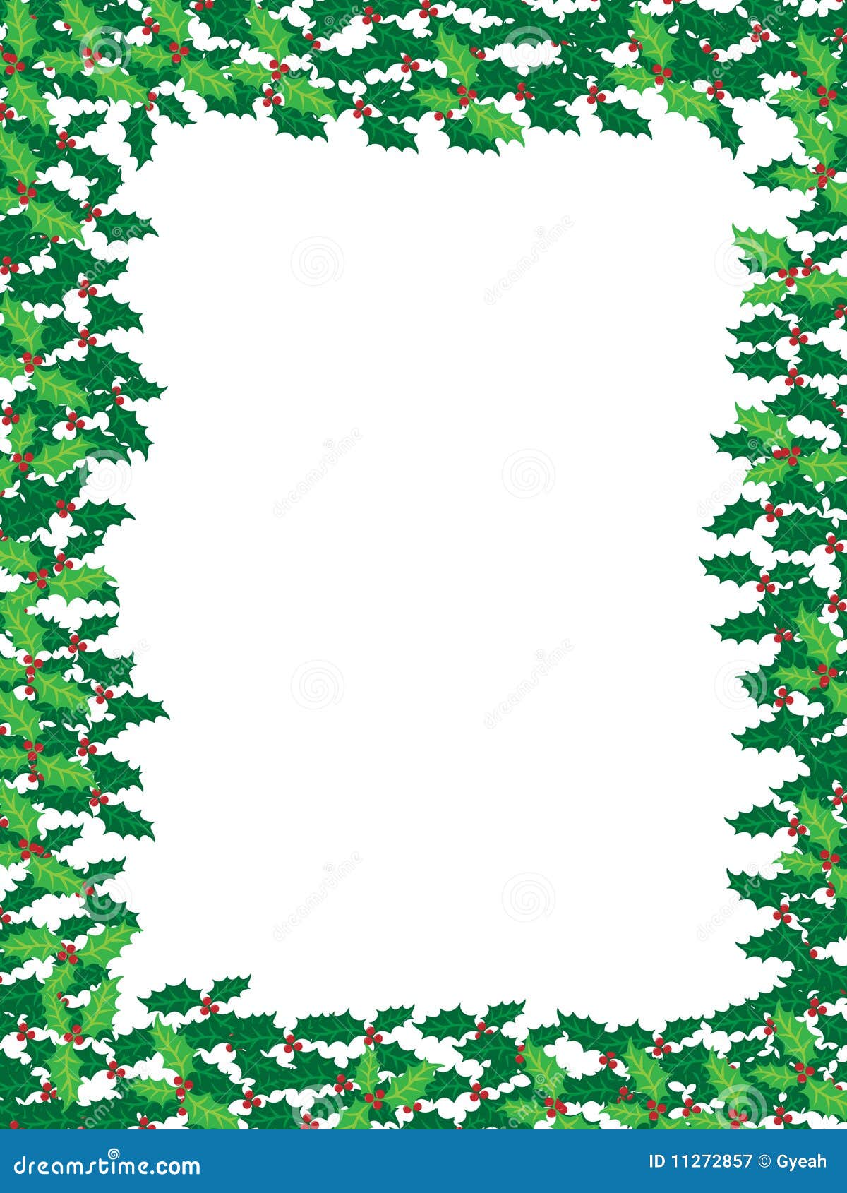 Holly Frame Cartoon Vector | CartoonDealer.com #27279933