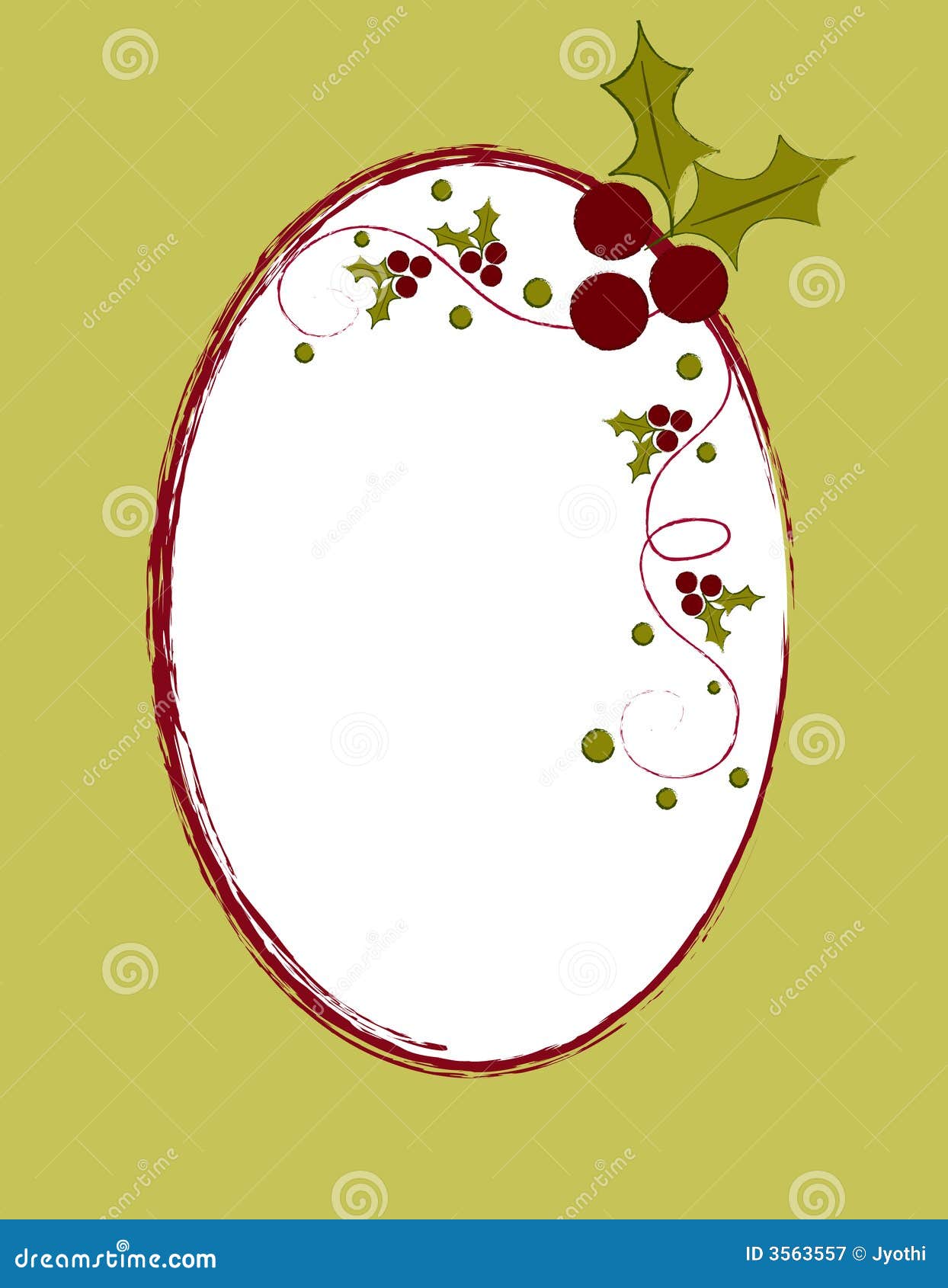 Holly Frame Cartoon Vector | CartoonDealer.com #27279933