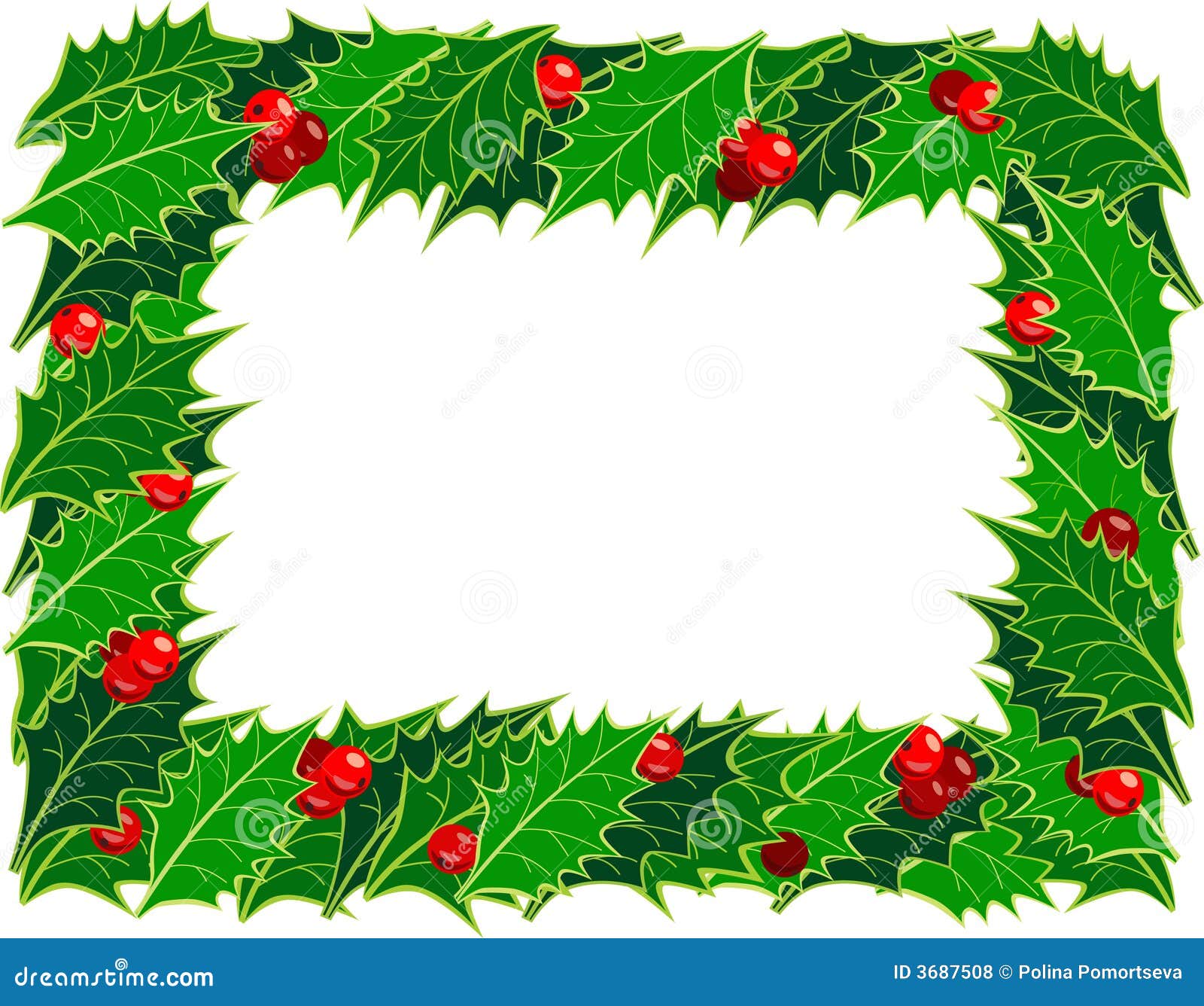 Christmas holly frame stock illustration. Illustration of december ...
