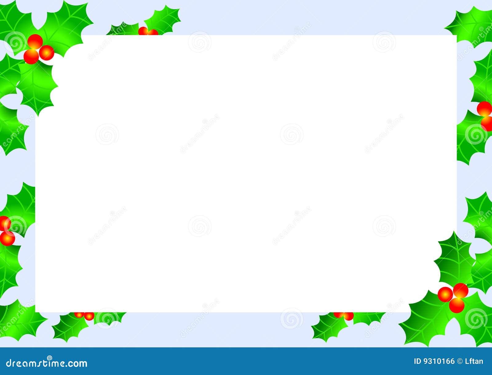 Christmas Holly Frame stock vector. Illustration of winter - 9310166