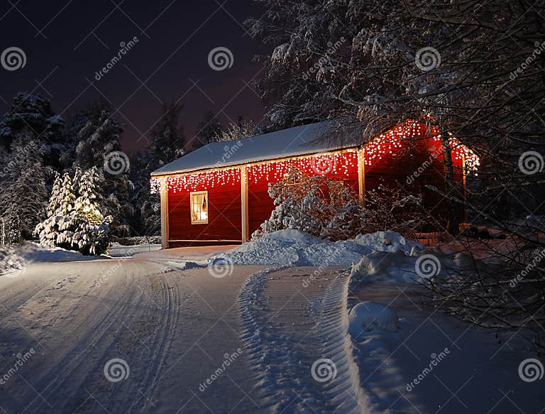 Christmas house stock photo. Image of evening, christmas - 16871292