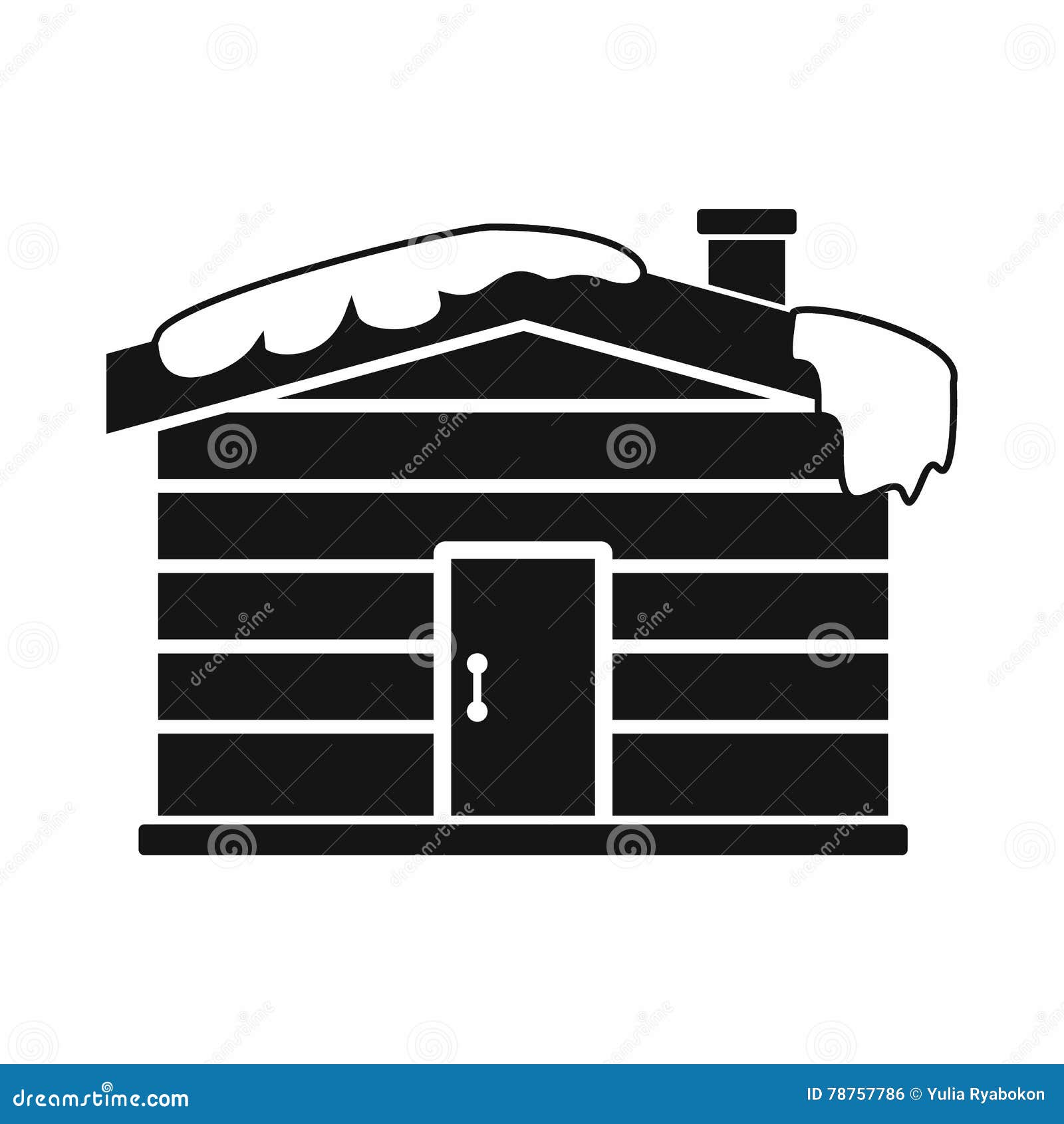 Christmas House Icon, Black Simple Style Stock Vector - Illustration of ...