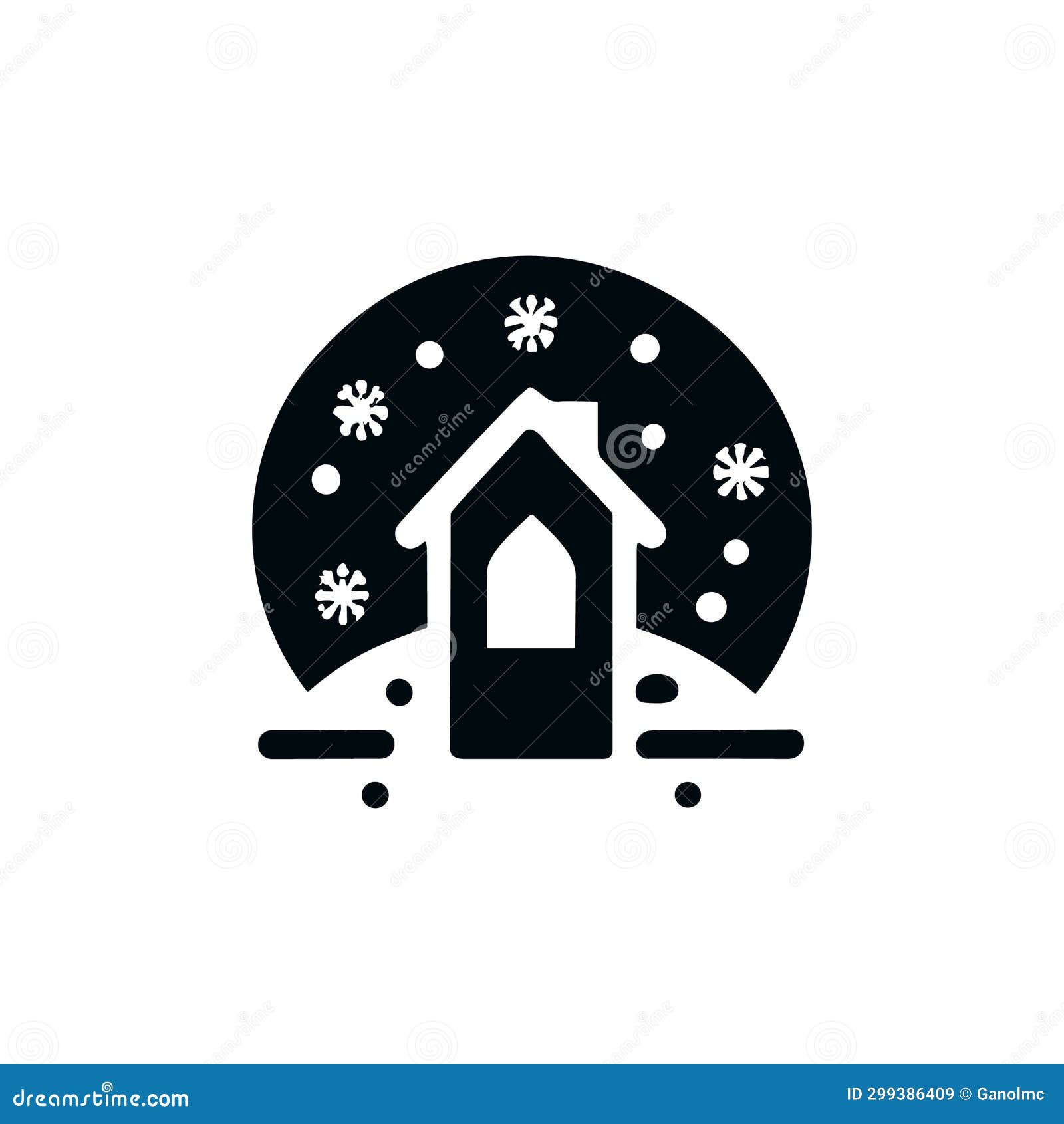 Christmas House Icon. Vector Illustration. Symbol for Web and Mobile ...