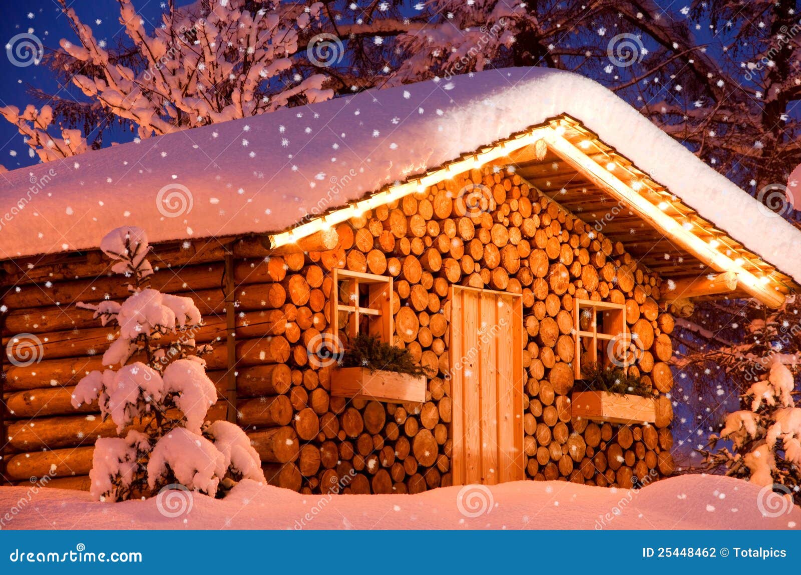 Christmas hut snow stock photo. Image of advent, germany - 25448462